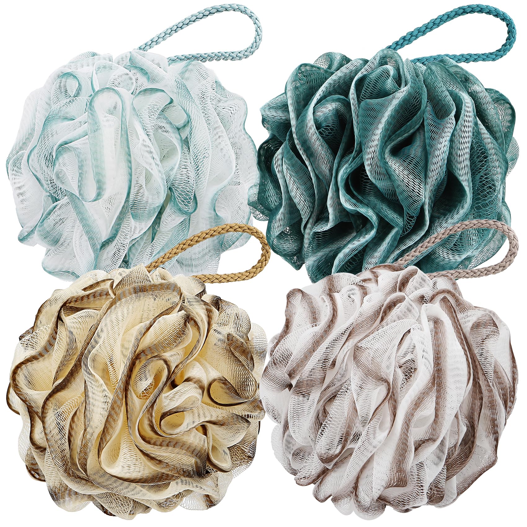 Amazon.com: DadyMart Bath Shower Loofah Sponge 60g Bath Mesh Pouf ...