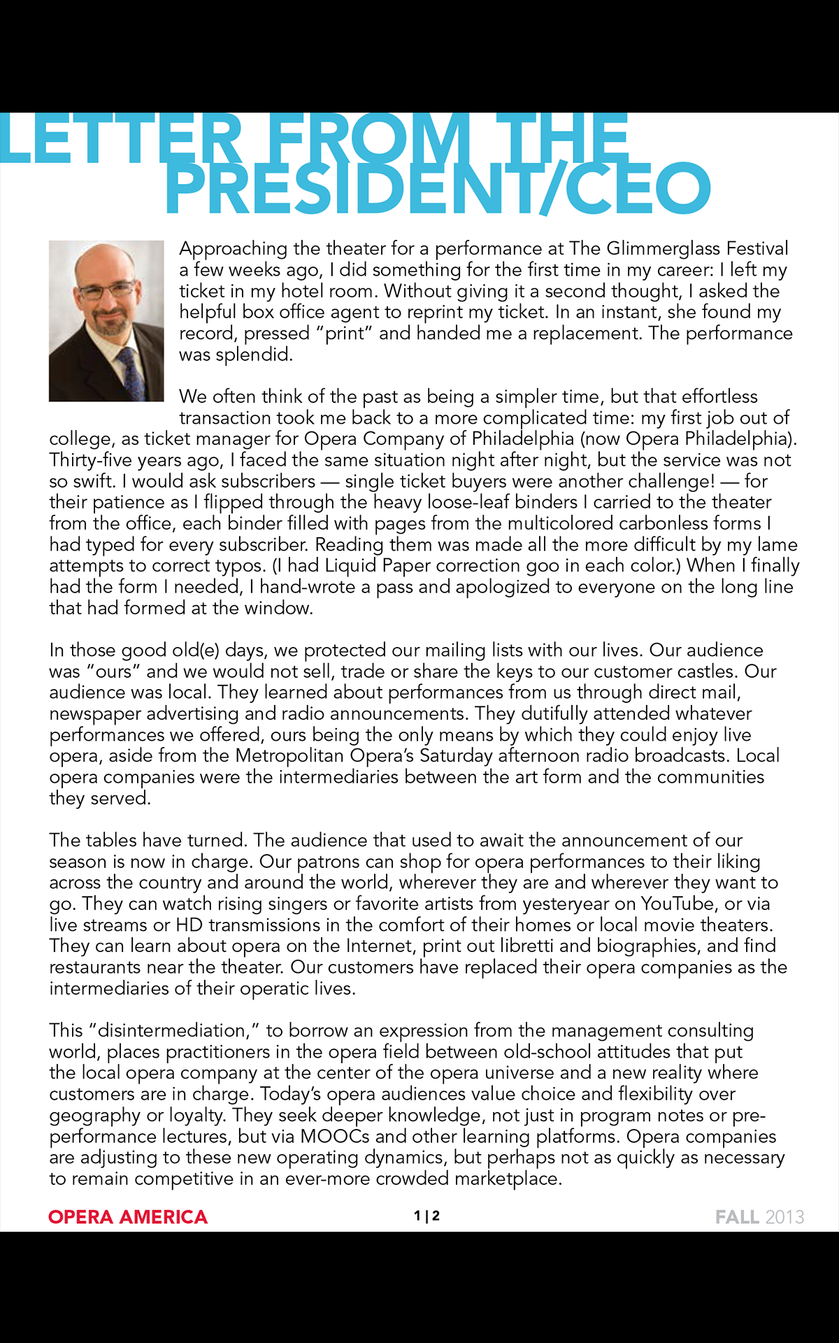 Opera America Magazine - App on Amazon Appstore