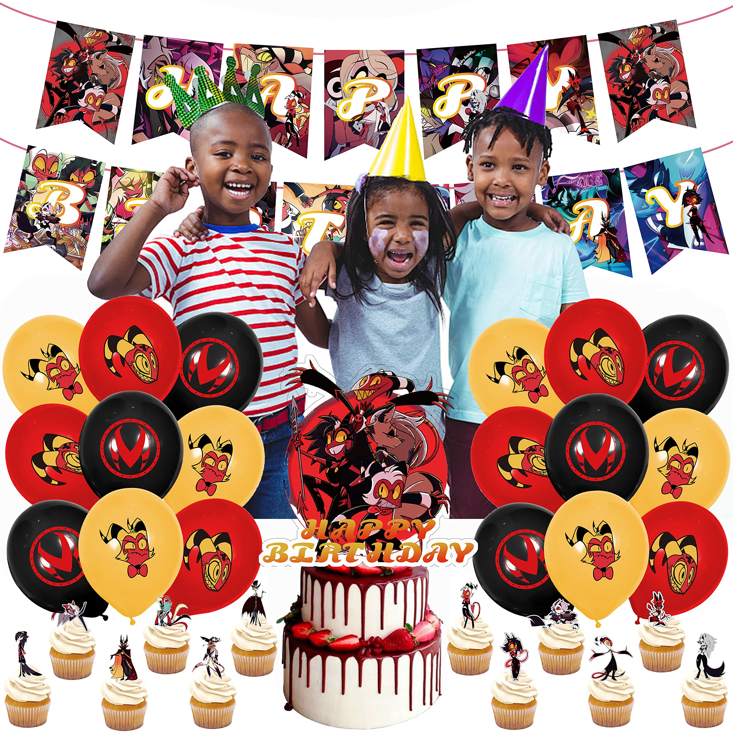 Birthday Party Decorations Helluva Boss Balloon Parties Helluva Boss Birthday | Desertcart QATAR
