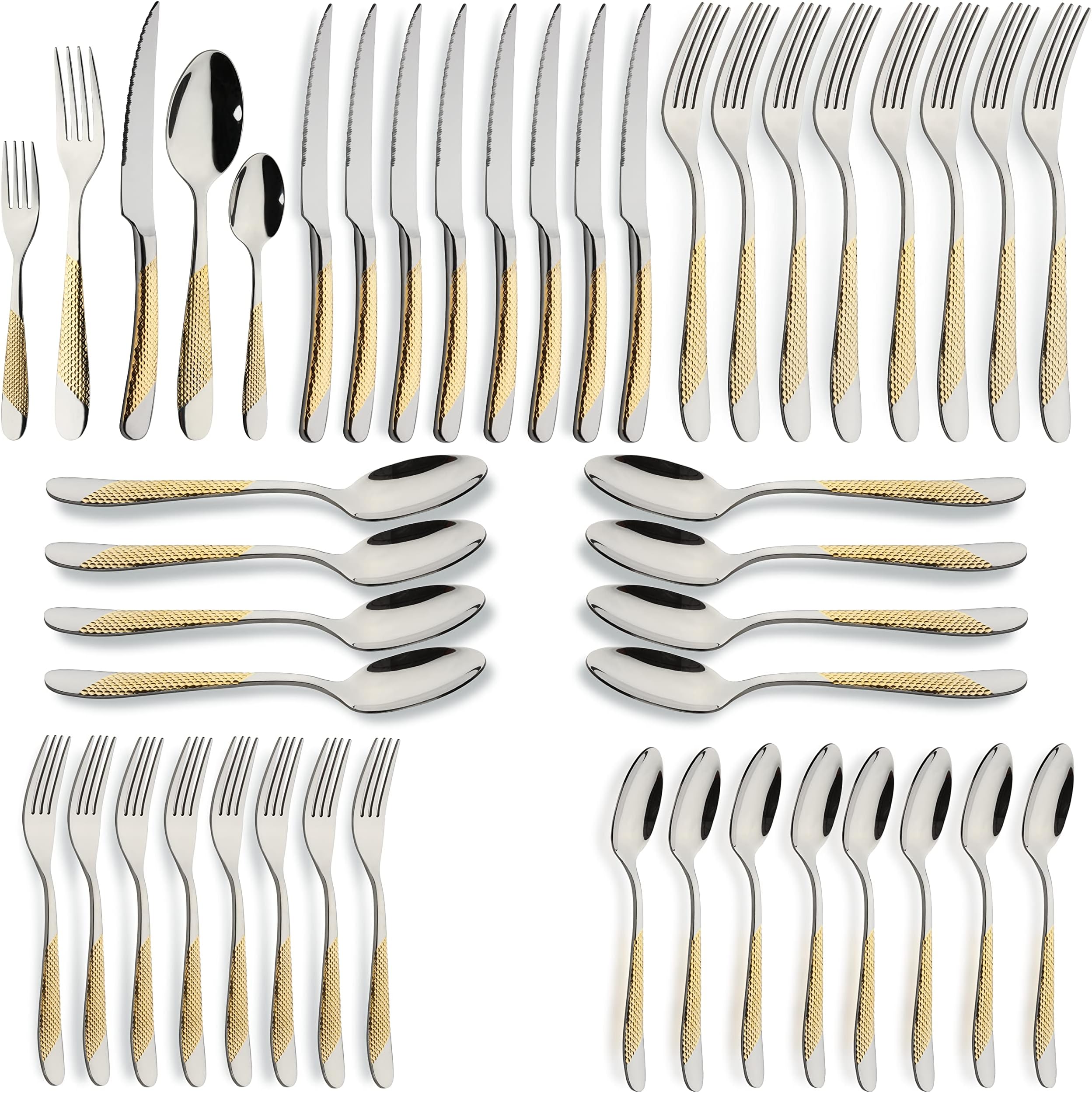 Amazon.com | Oneida F142045A Golden Mandolina 45 Piece Fine Flatware ...