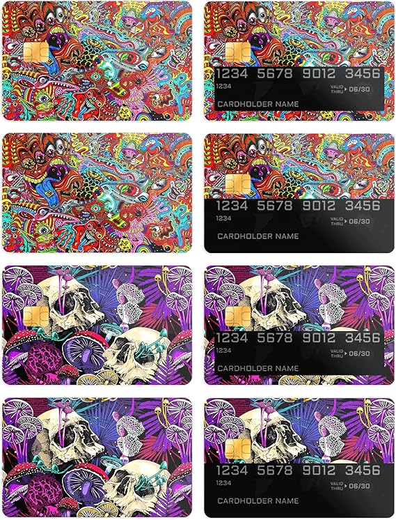 Amazon.com: GOLEEX Trippy Funny Credit Bank Decal Credit Card License ...