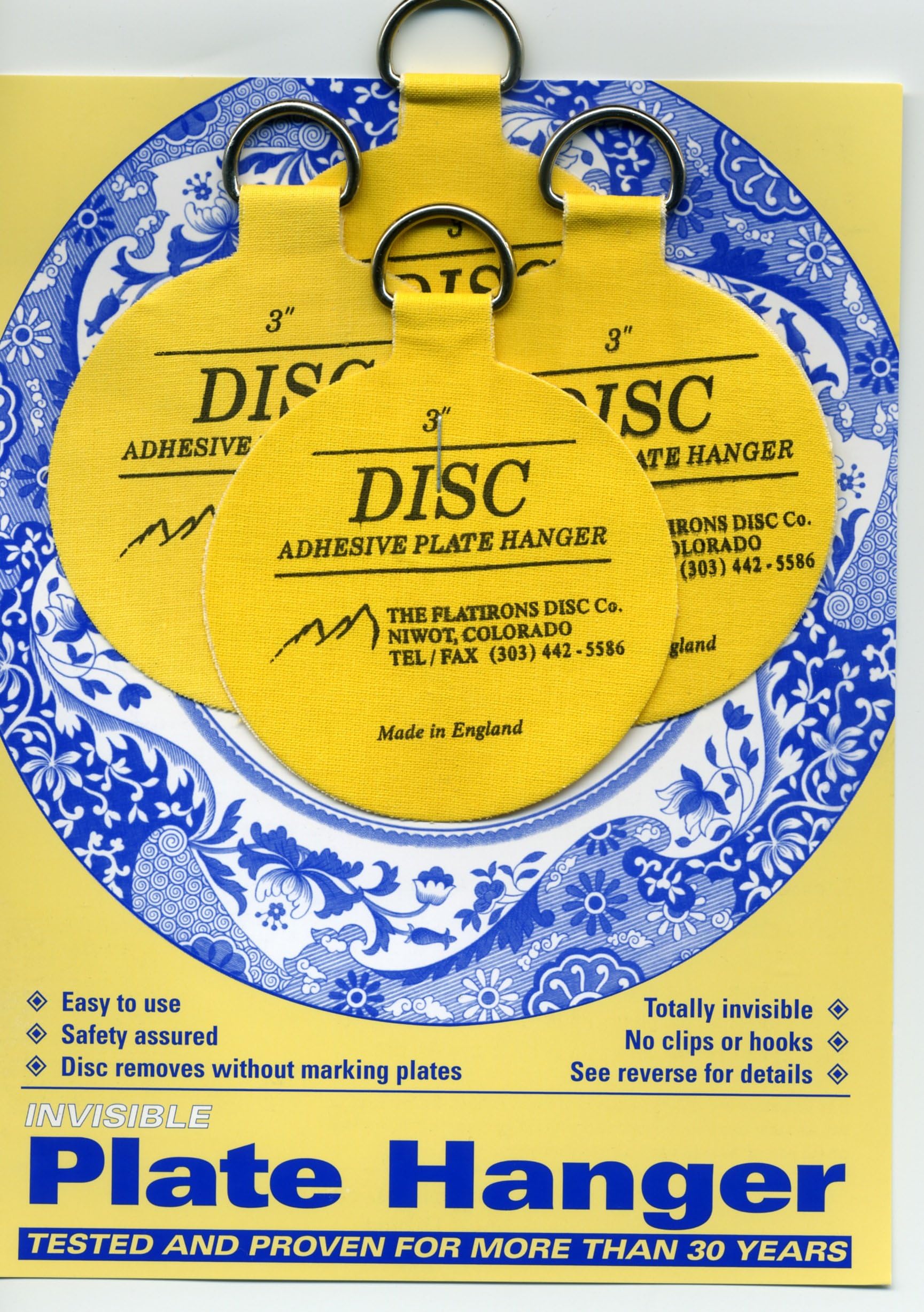 Amazon.com: Flatirons Disc Adhesive Plate Hanger Set (6-2 Inch Hangers ...