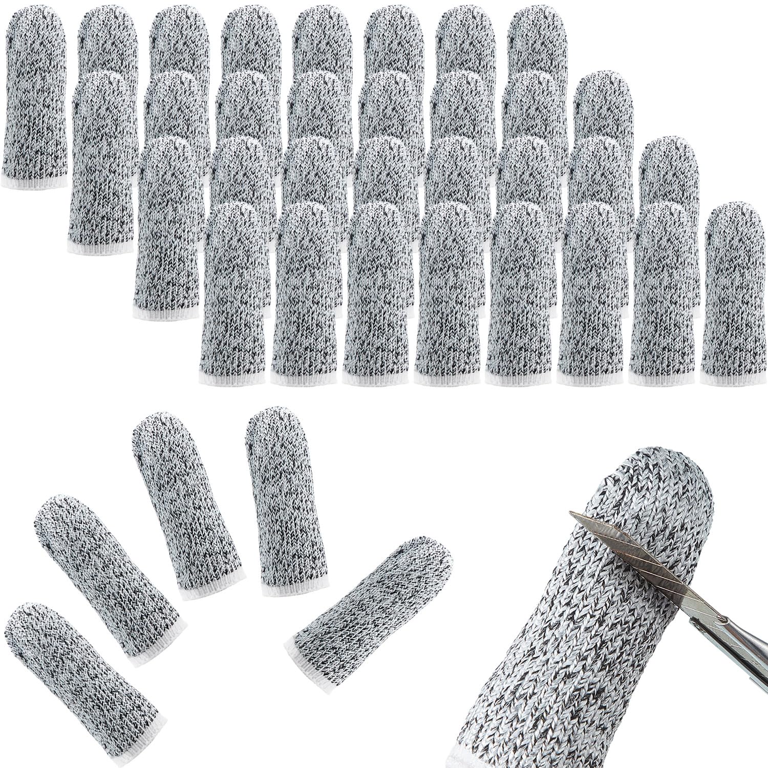 Amazon.com: Honoson 40 Pieces Cut Resistant Finger Cots Finger Sleeves ...