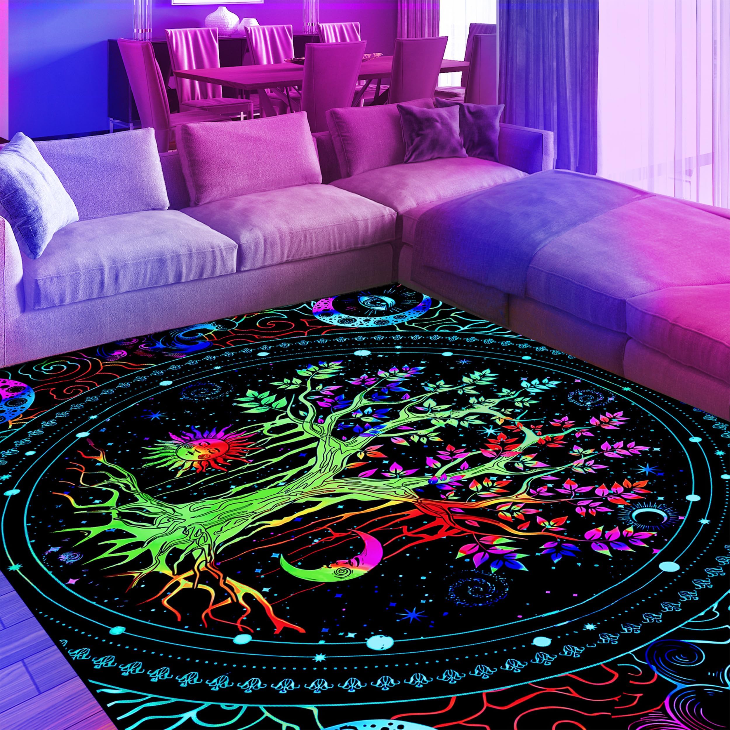 Amazon.com: YEAHSPACE 40 inch Trippy Rug Round Optical Illusion Vortex ...