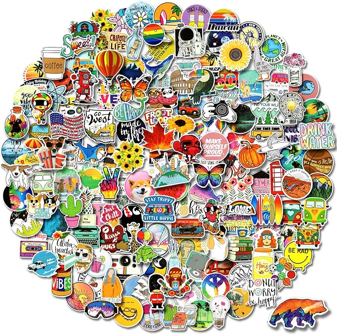 Amazon.com: 200pcs Mini Stickers, Waterproof Small Stickers Pack for ...