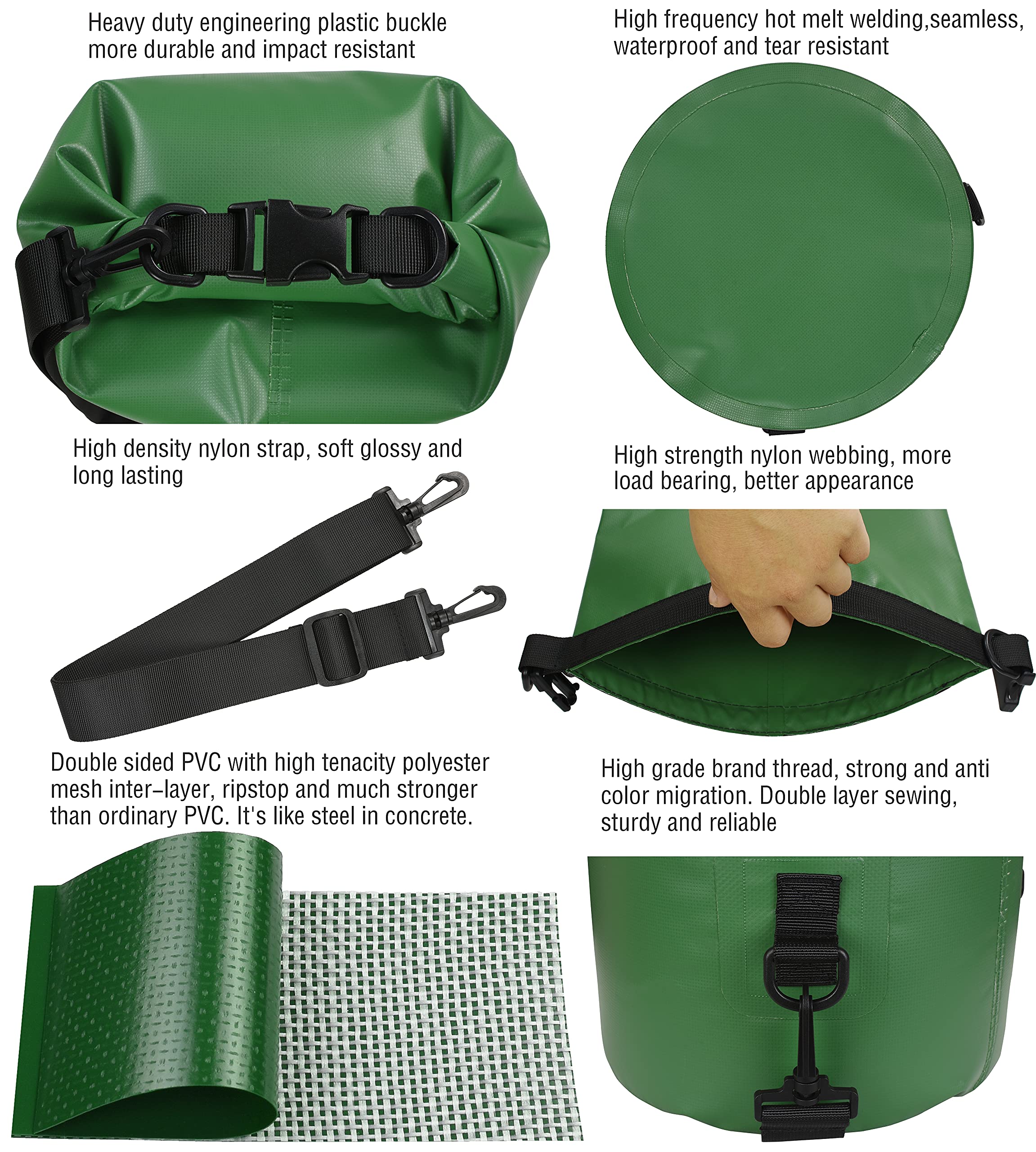 Snapklik.com : MARCHWAY Floating Waterproof Dry Bag Backpack 5L/10L/20L ...