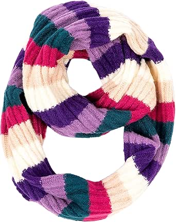 Amazon.com: Funky Junque Children's Winter Scarf - Multi Color Stripes - Purple: Clothing, Shoes ...