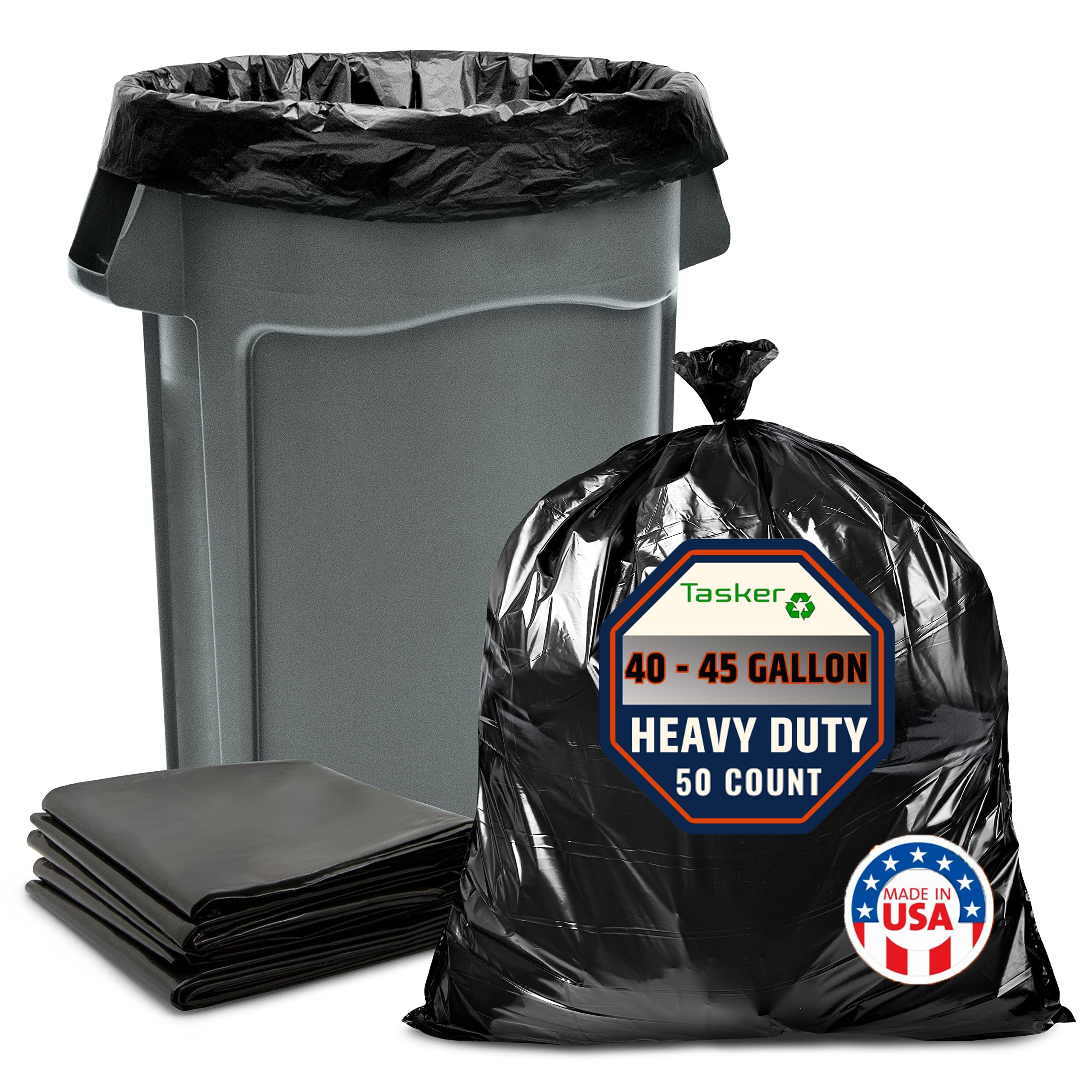 Snapklik.com : Tasker 40-45 Gallon Trash Bags