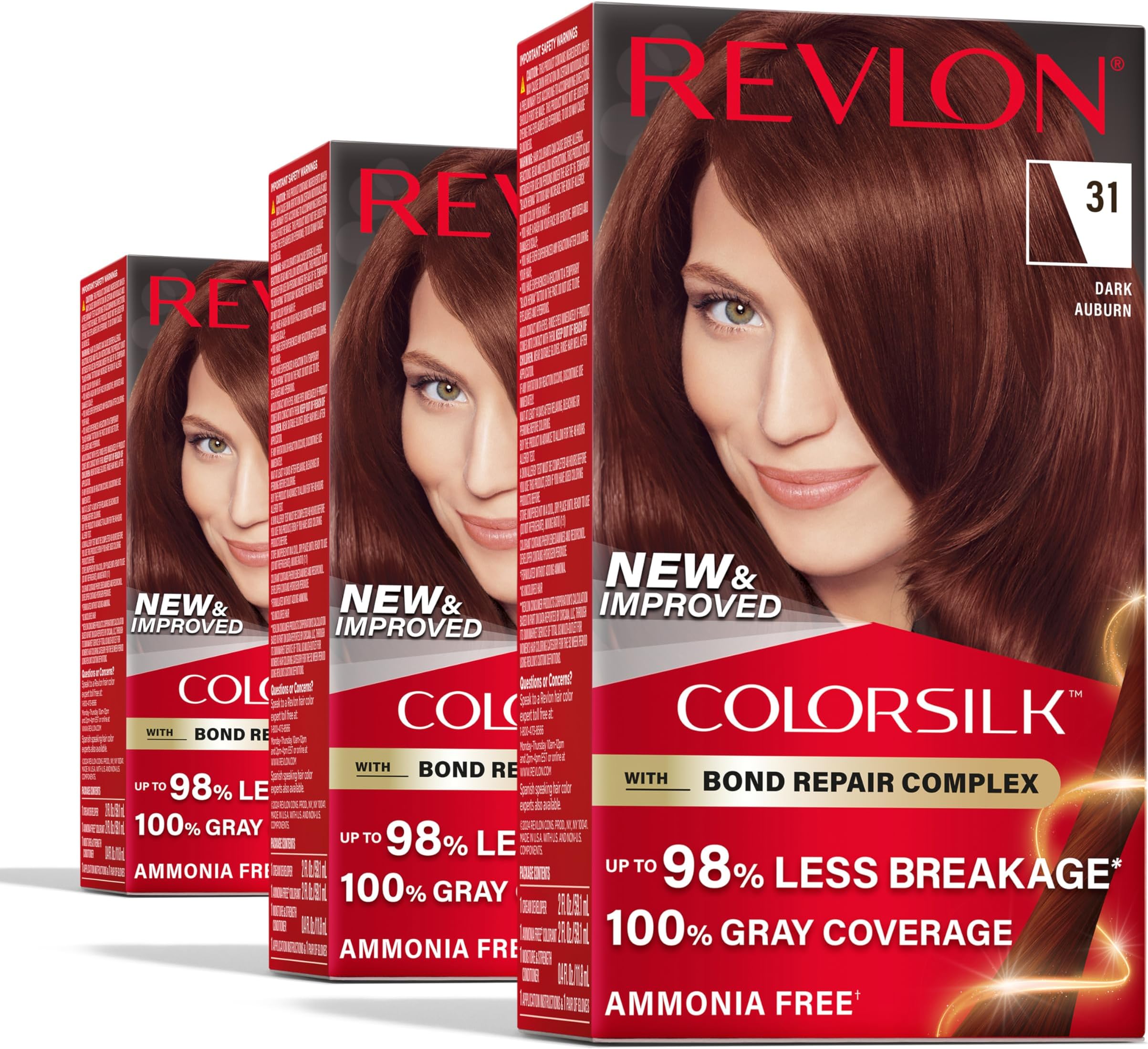 Amazon.com : Revlon ColorSilk with Bond Repair Complex, Permanent Hair ...