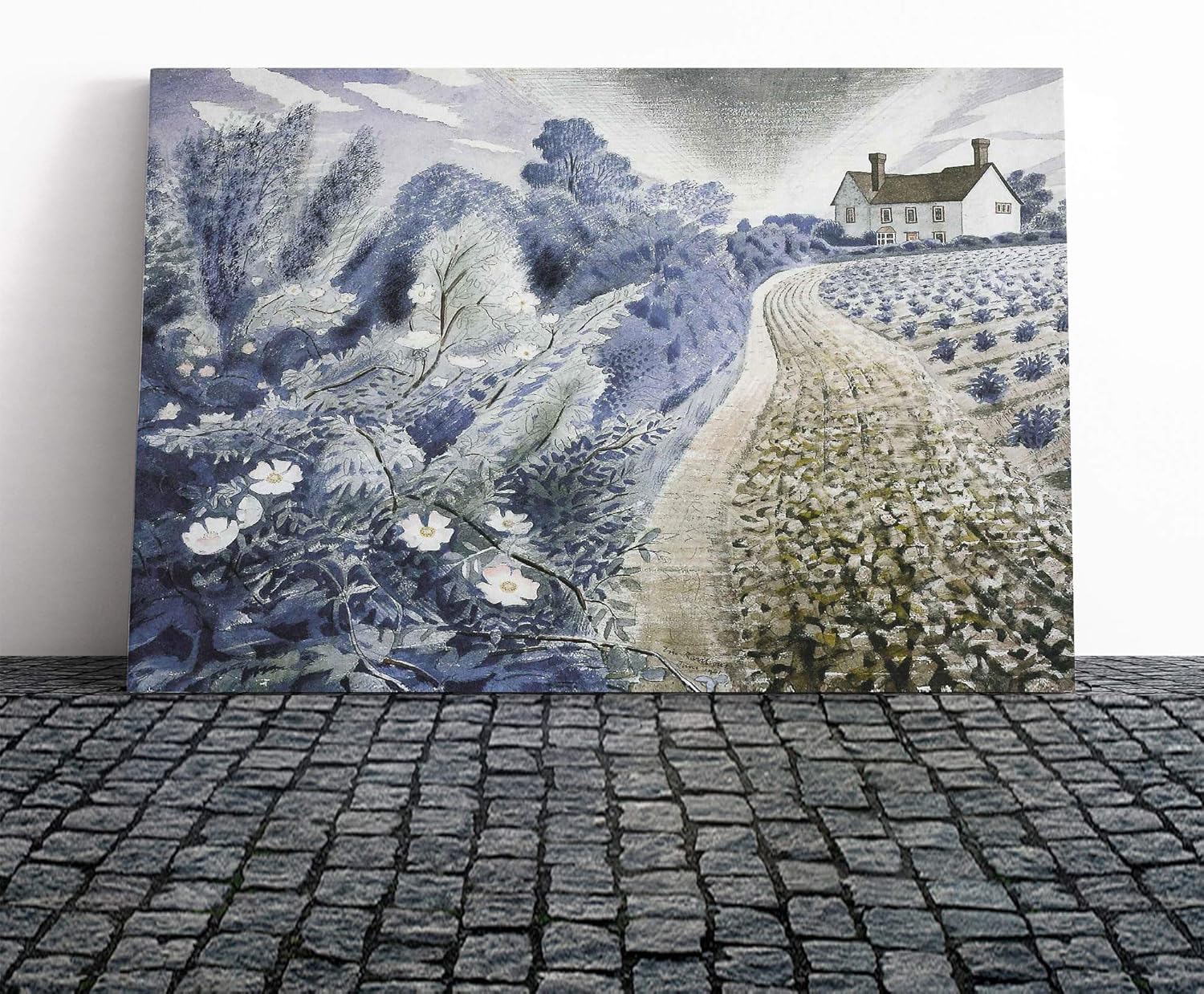 Big Box Art Canvas Print Wall Art Eric Ravilious House and Field ...