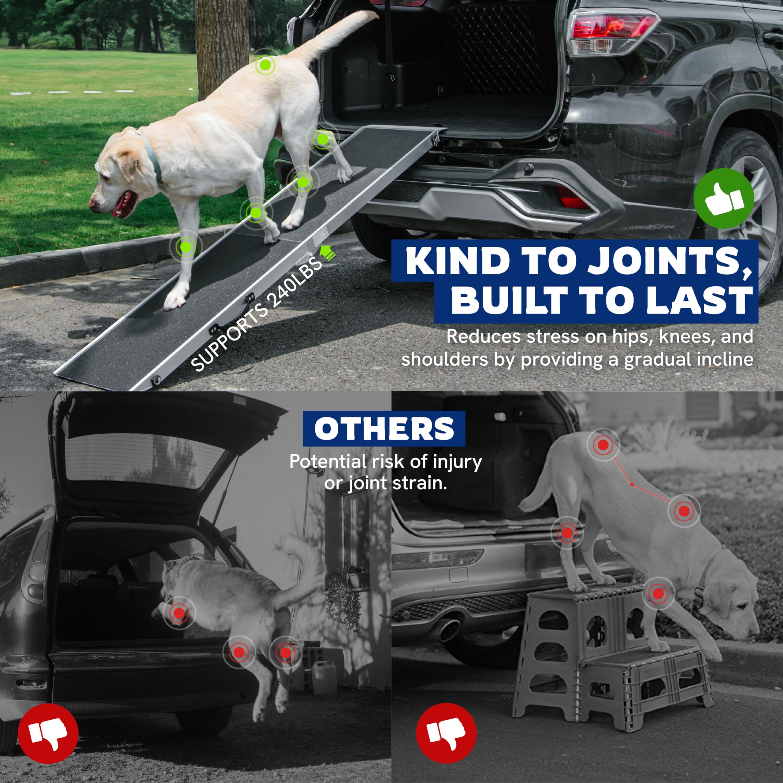 Snapklik.com : Portable Folding Dog Ramp For Porch Steps, 15" X 48" For ...