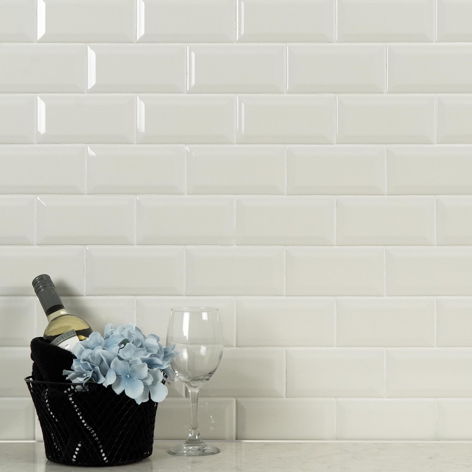 MSI Almond Glossy Beveled Glazed Ceramic Subway Wall Tile for Bathroom ...