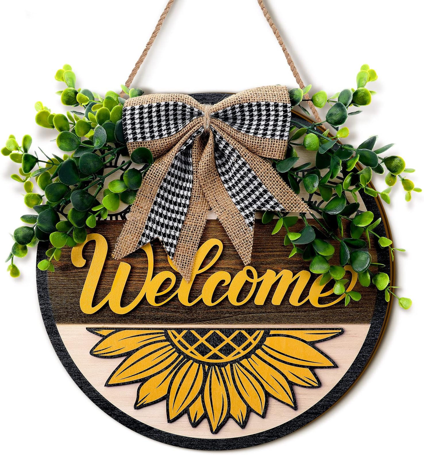 Amazon.com : Sunflower Wreaths for Front Door Summer Door Sign Summer ...