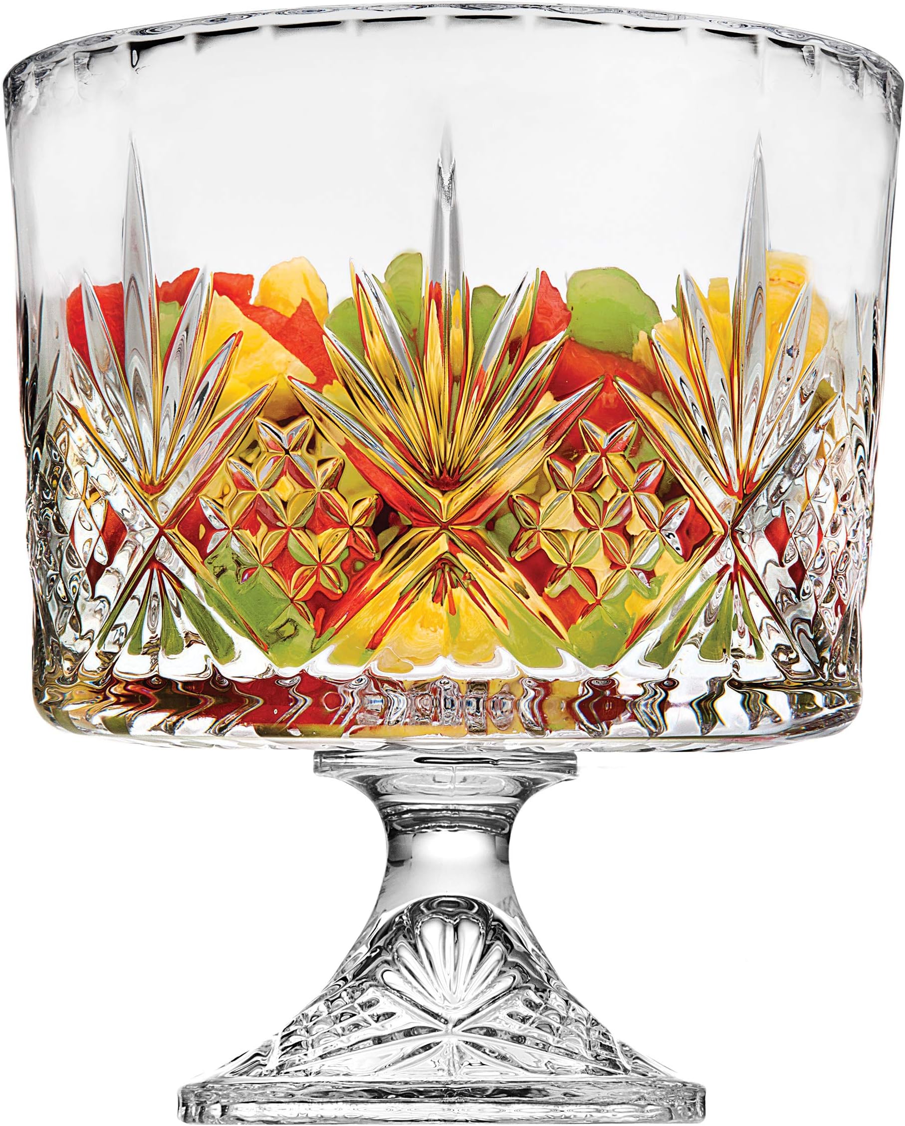 Amazon.com | Godinger Trifle Bowl, Fruit Bowl, Crystal Glass Footed ...
