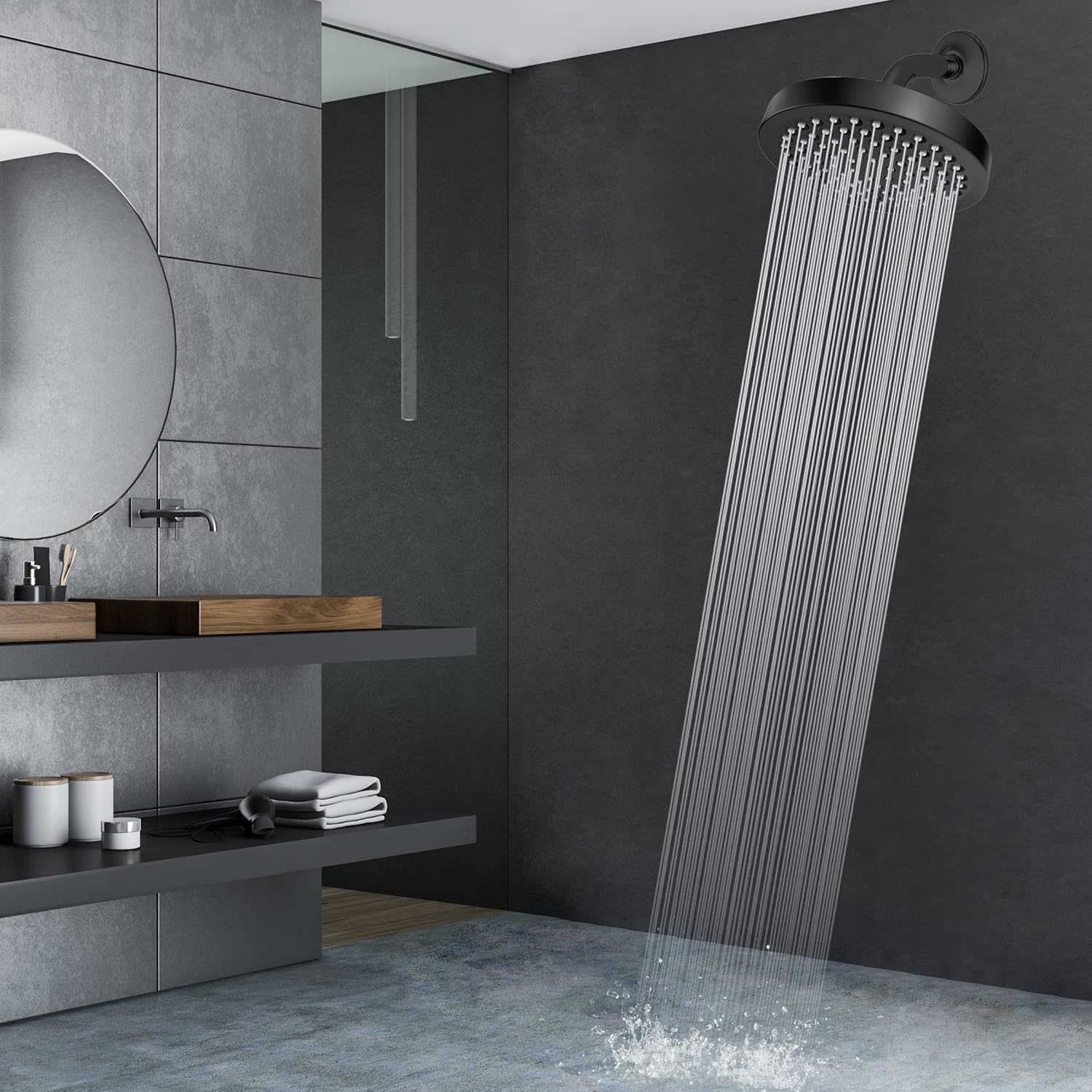 Voolan – Brazo de ducha con brida y cinta de teflón, brazo de ducha de ...