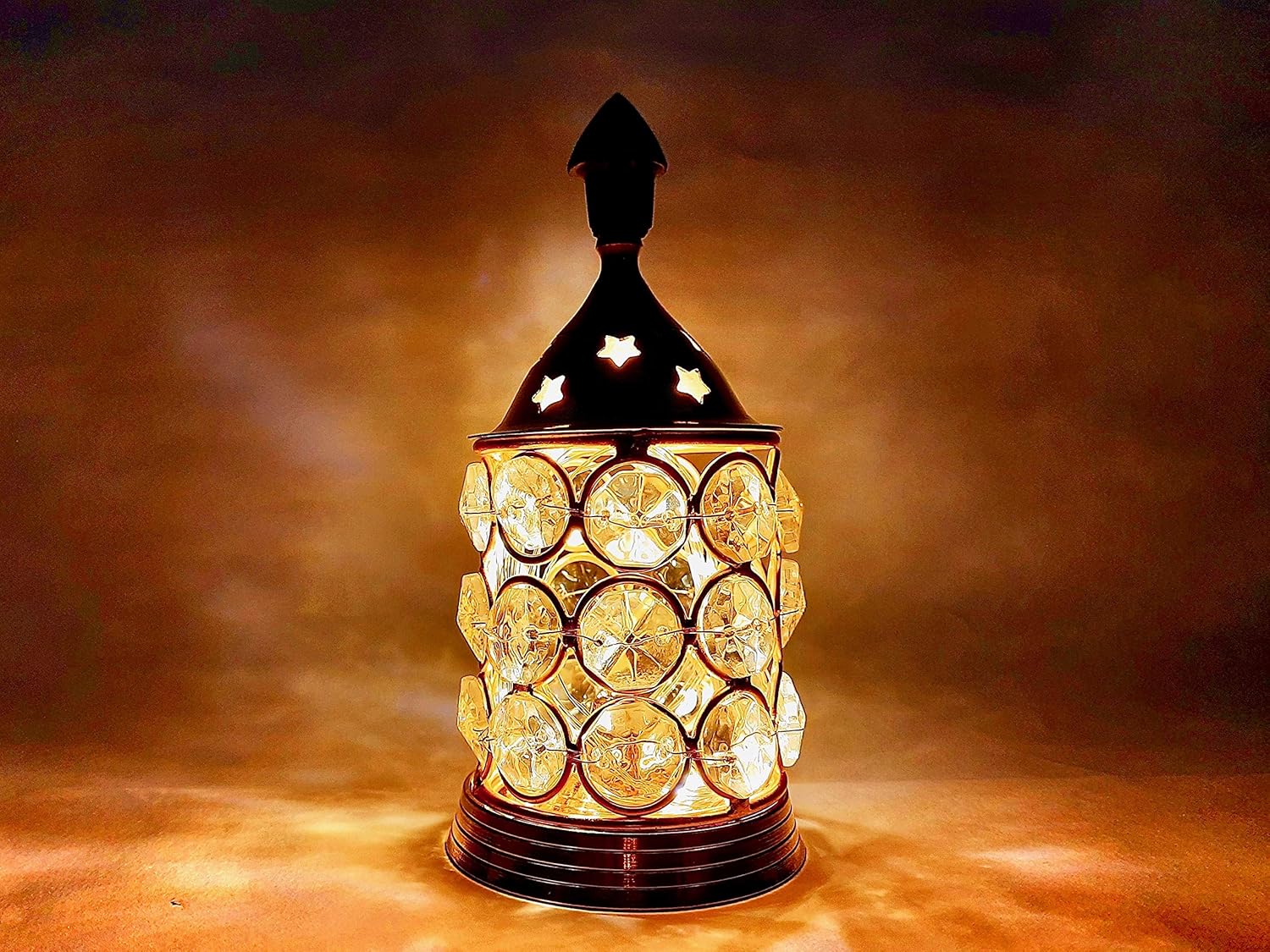 Buy Diwali Akhand Jyot Diya With Decorative Crystals Tea Light Holder ...