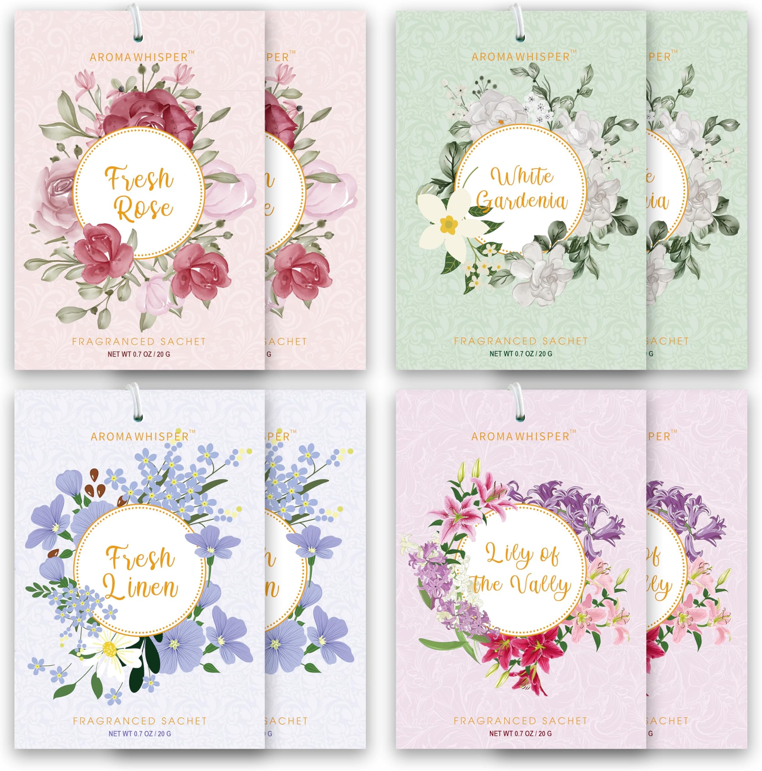 Amazon.com: Lily of The Valley Scented Sachets - 12 Pack, Long-Lasting ...