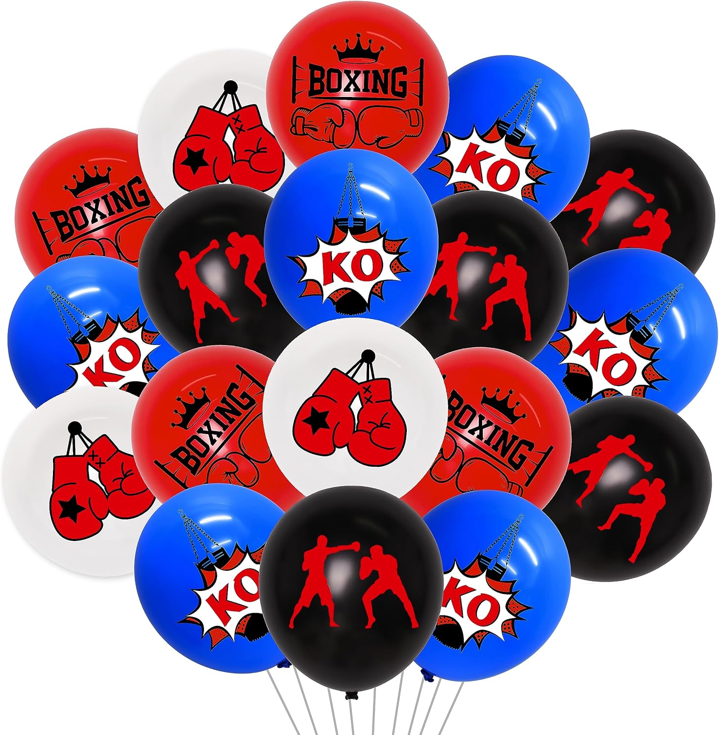 Amazon.com: JOYMEMO 40 Pieces 12 Inches Boxing Party Latex Balloons ...