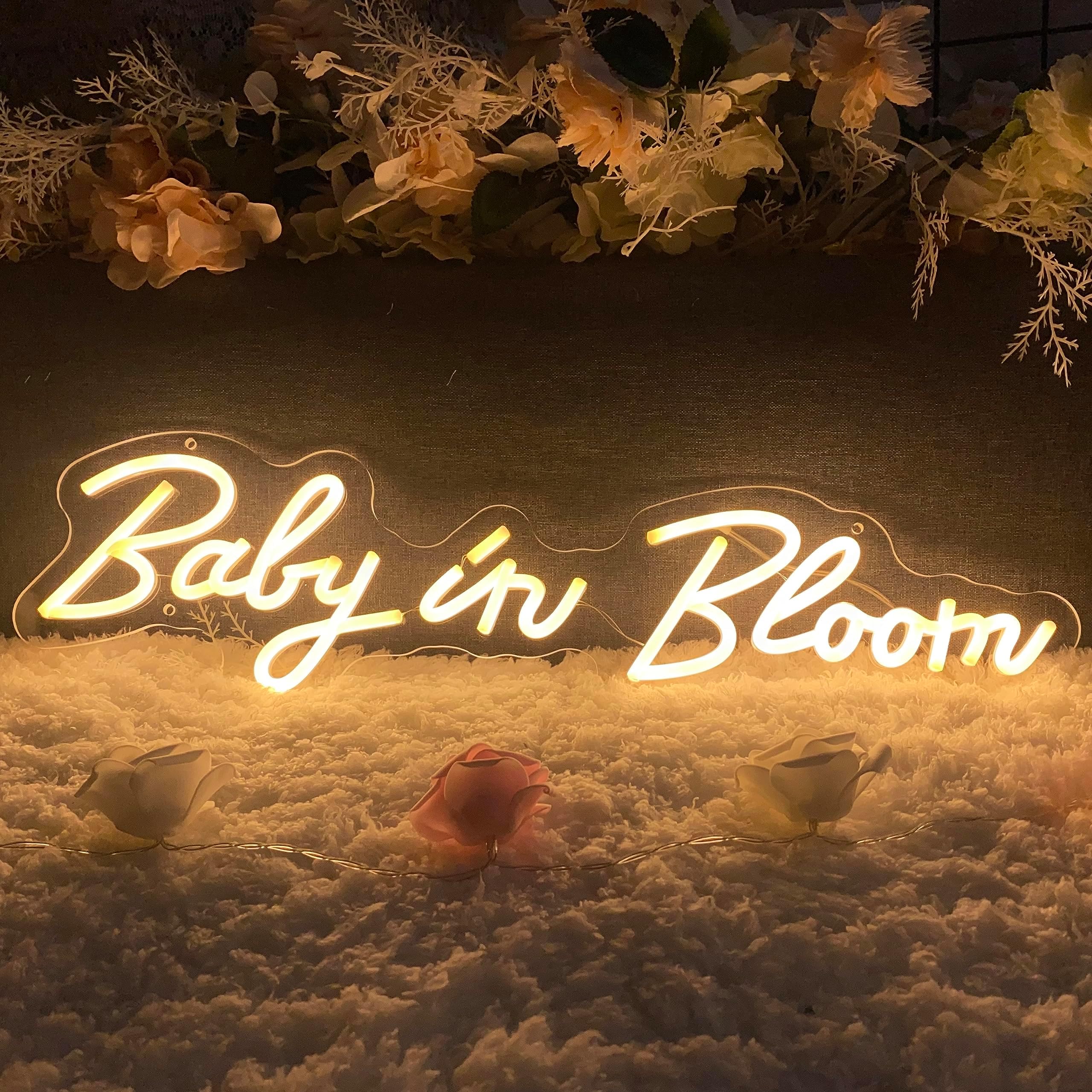 Amazon.com : ZPLNOSIN Baby in Bloom Neon Sign for Wall Decor, LED Light ...