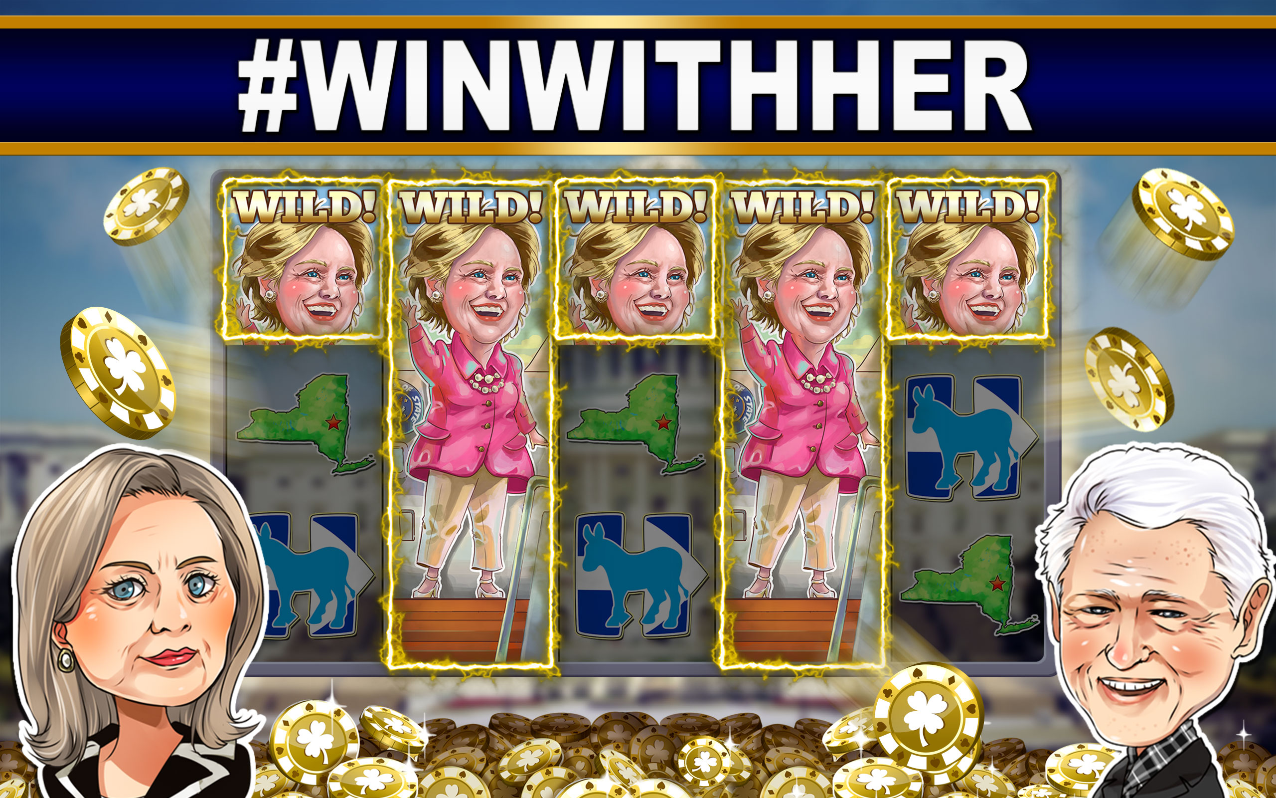 SLOTS: Trump vs. Hillary Clinton Free Slots Games - Play Election 2016 ...