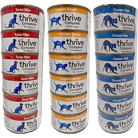 Thrive Cat Food Wet Complete Bundle containing 18 Tinned Cat Food sets ...