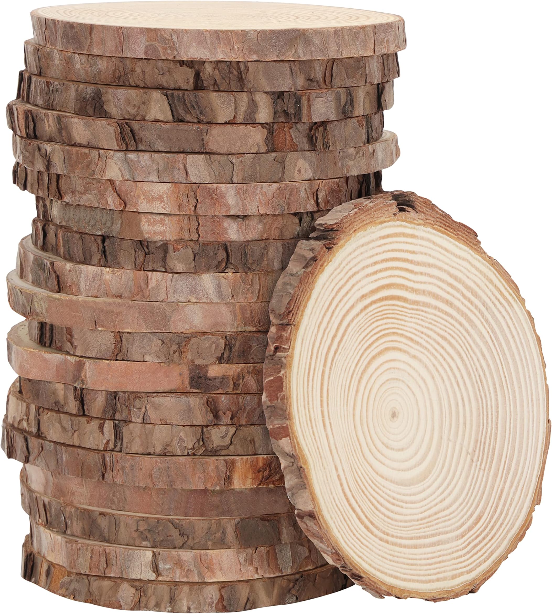 Winter Shore Rondelles Bois Brut [16 Pièces] - Rondin Bois Centres de ...