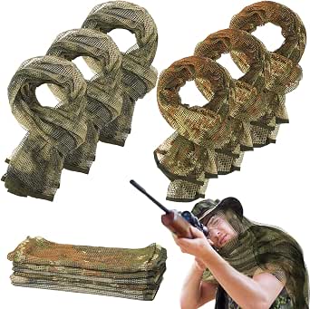Amazon.com: Cuffbow 6 Pcs Camo Sniper Veil Scarf Netting Military ...
