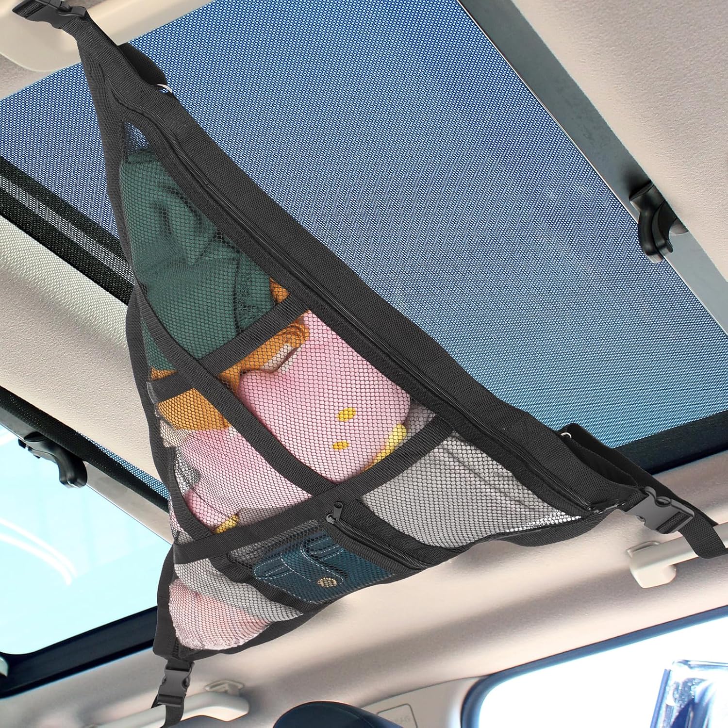 Amazon.com: Kaskawise 31.5"x21.6" Car Ceiling Cargo Net – Double-Layer ...