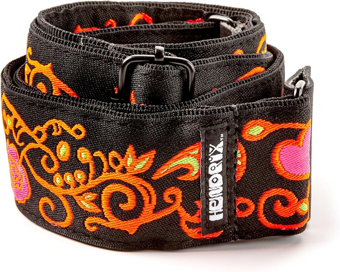 Amazon.com: Jim Dunlop Jimi Hendrix™ Blacklight Monterey Orange Strap ...
