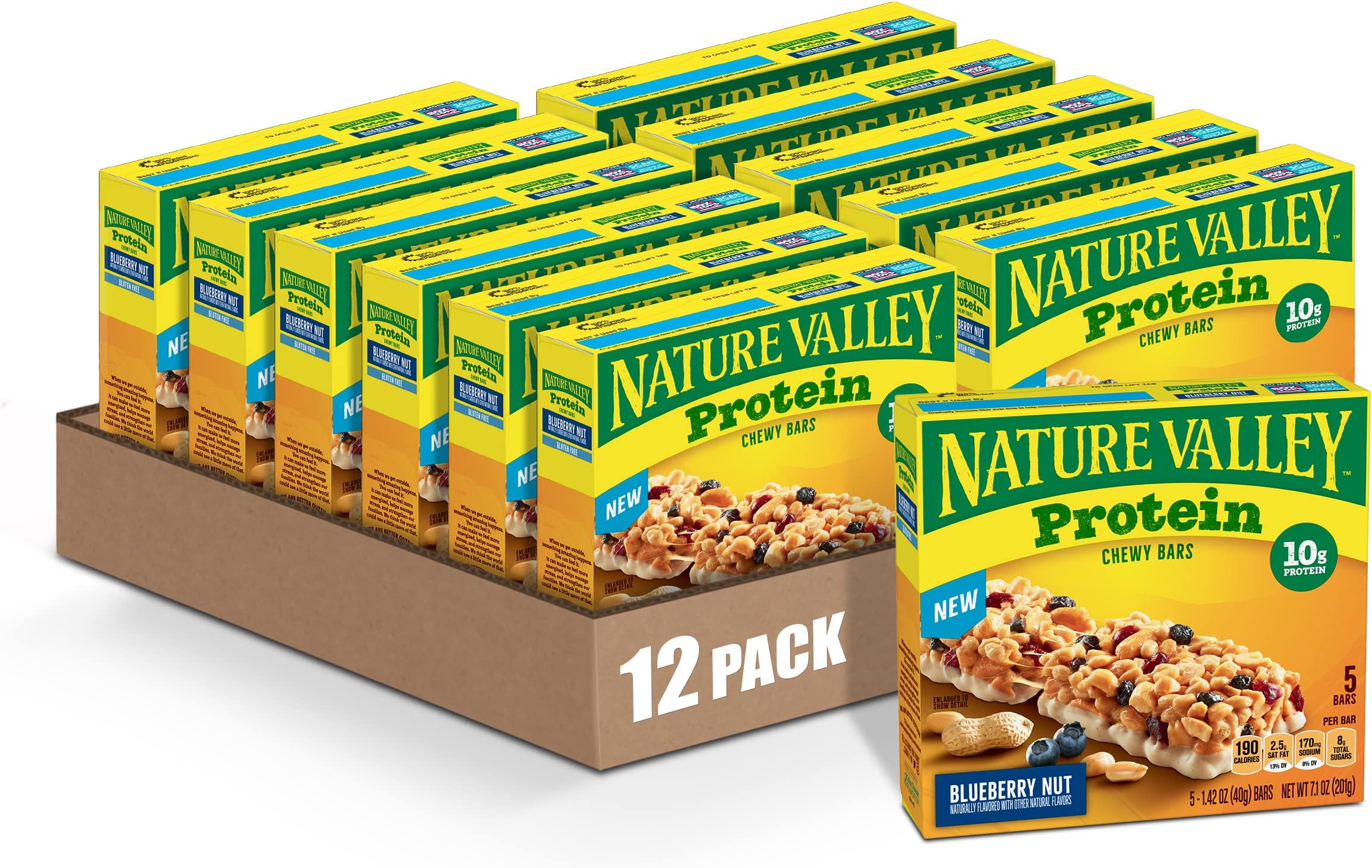 Amazon.com: Nature Valley Protein Granola Bars, Blueberry Nut, Chewy ...