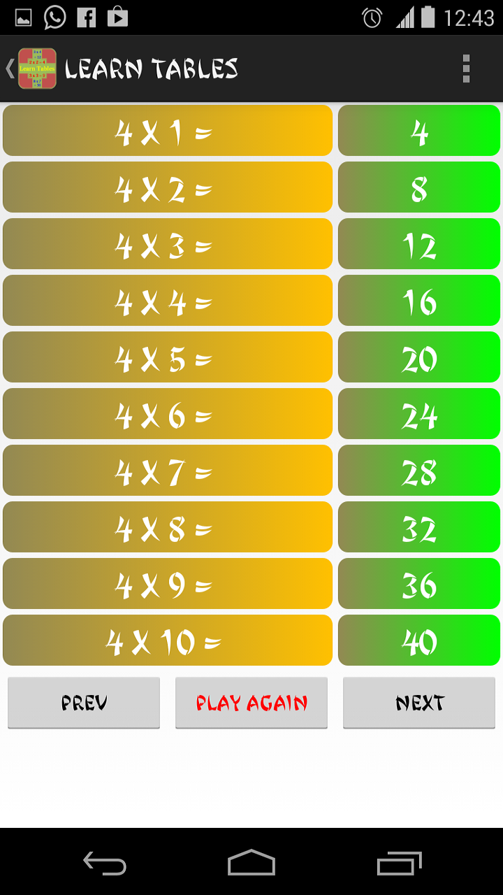 Learn Multiplication Table Pro - App on Amazon Appstore