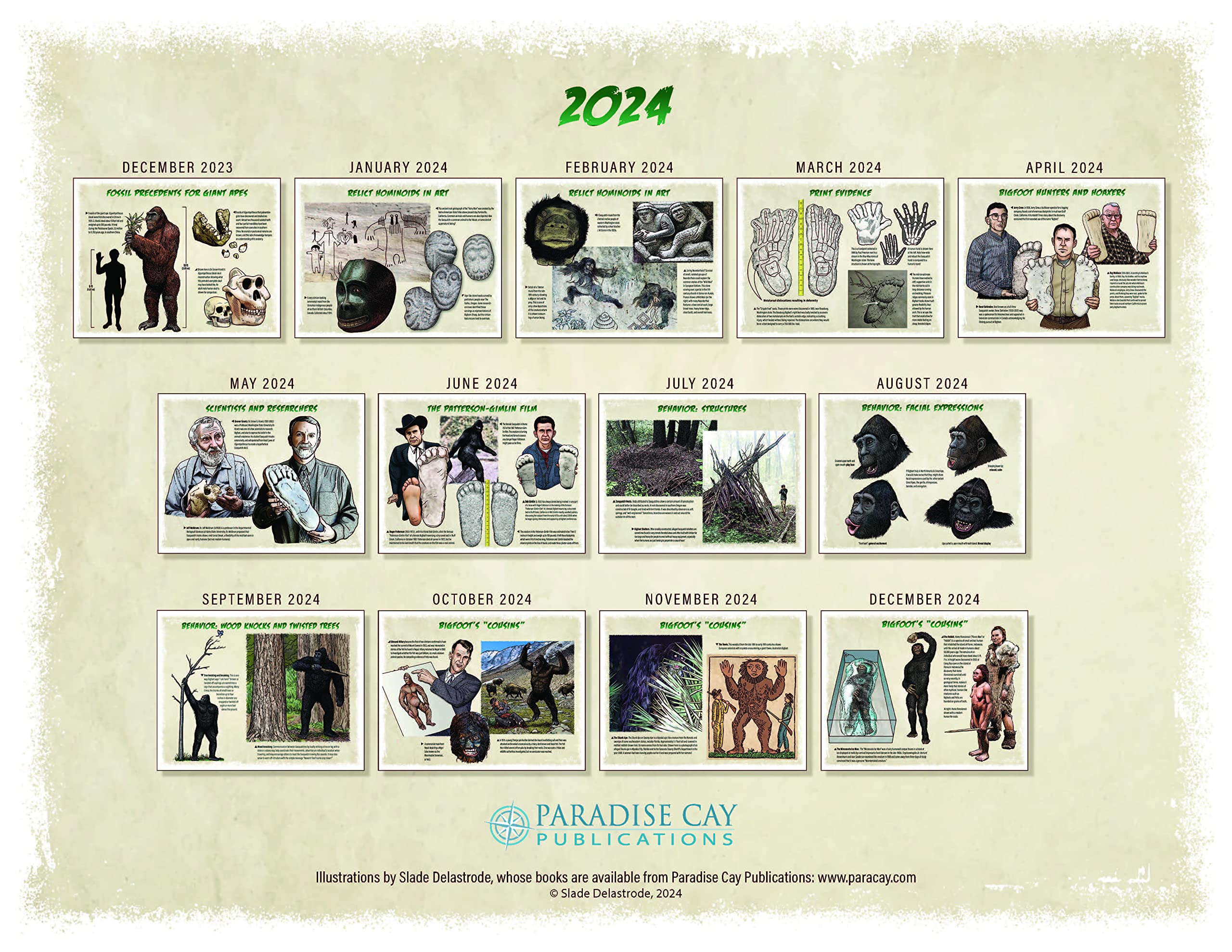 Snapklik.com : 2024 Bigfoot Calendar - 12 Month Wall Calendar - 11 X 19 Opened - Great For The ...