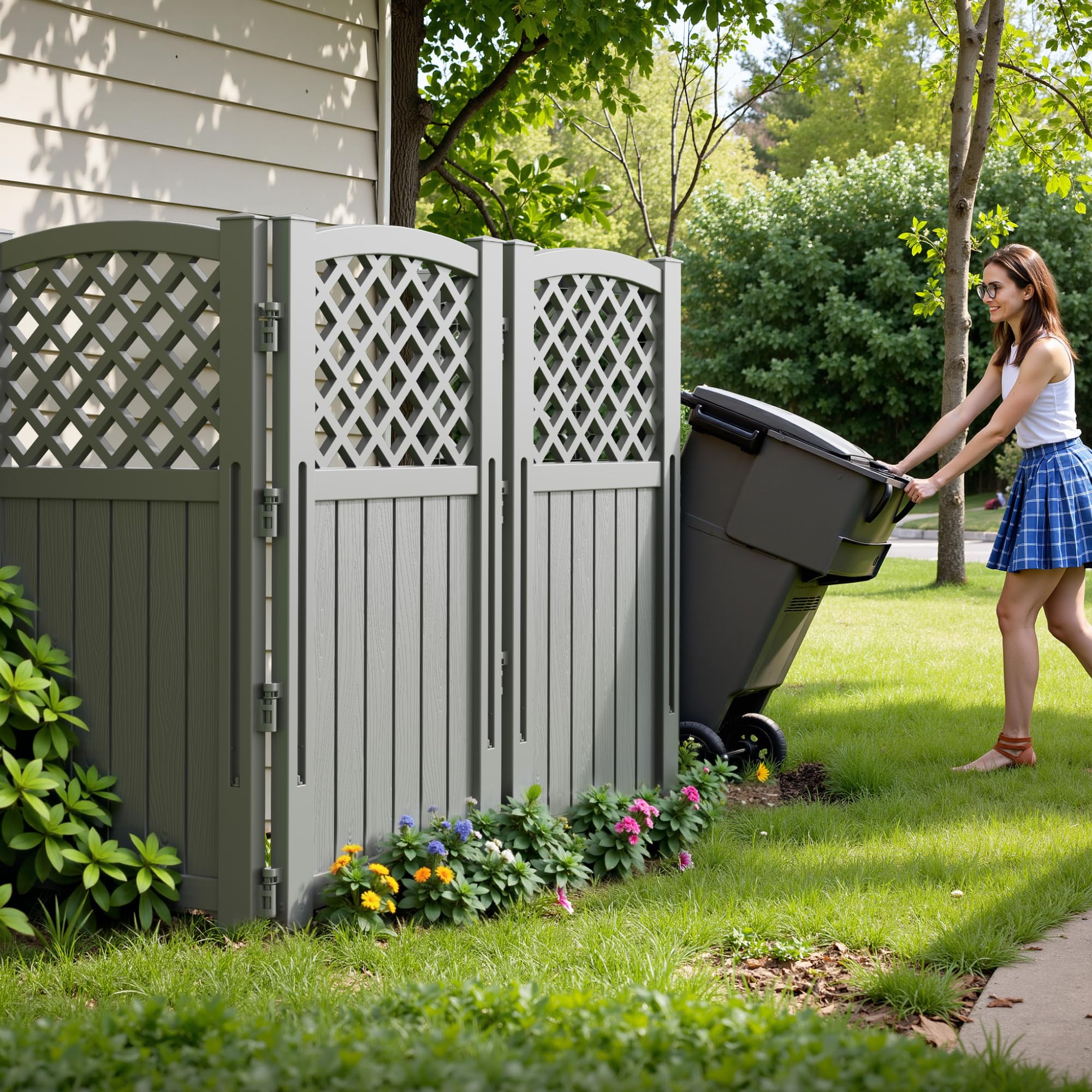 Snapklik.com : Greesum Outdoor Air Conditioner Fence, Privacy Screen 4 ...
