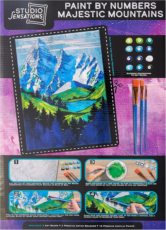 Amazon.com: Anker Play Products Paint by Numbers Art Kit – Majestic ...