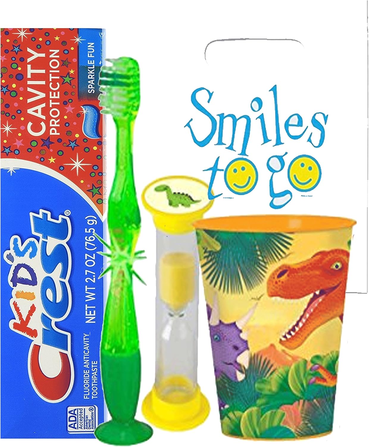 Amazon.com: Dinosaur 4pc Bright Smile Oral Hygiene Bundle! Light Up ...