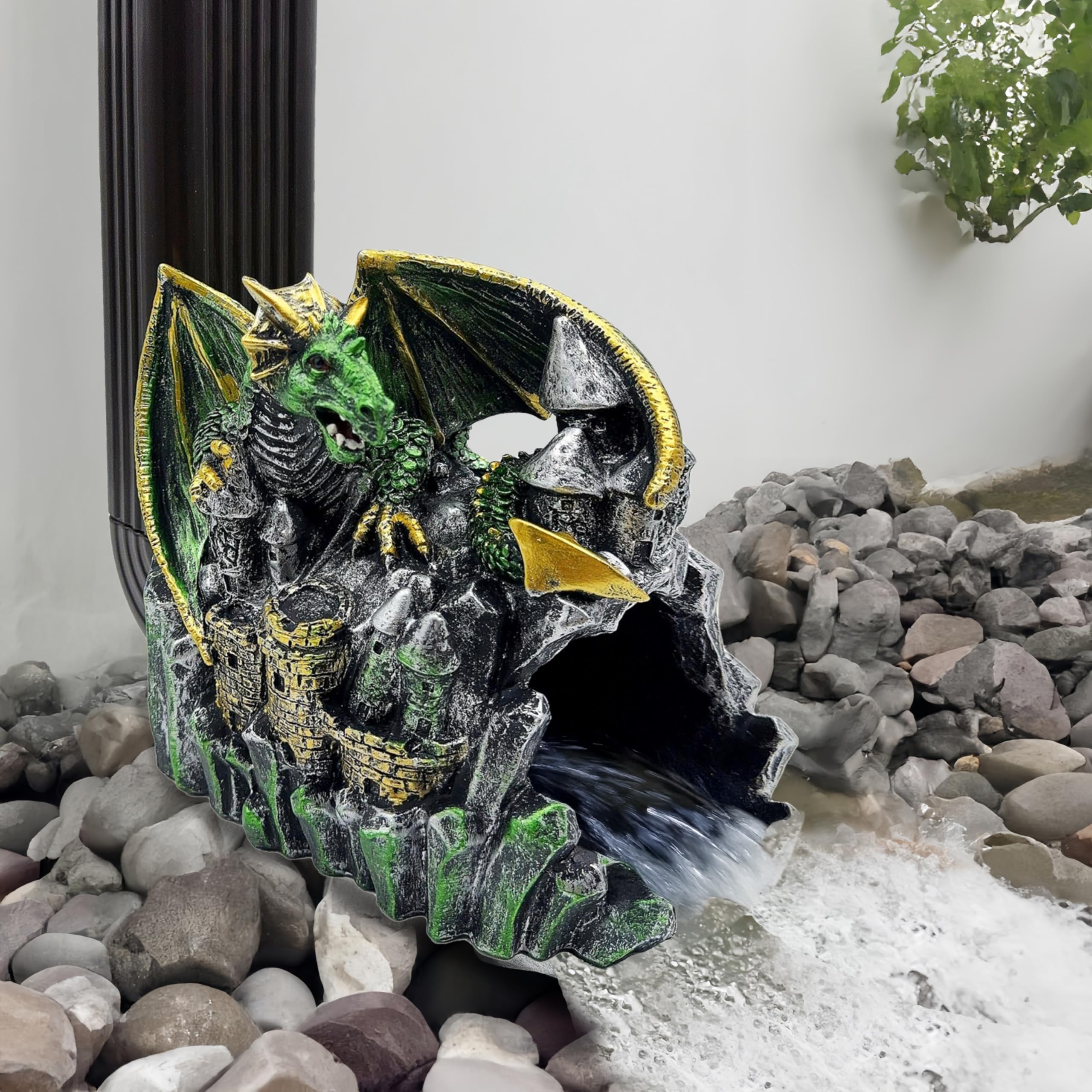 Snapklik.com : Magical Dragon Statue Gutter Downspout Extender, Garden ...
