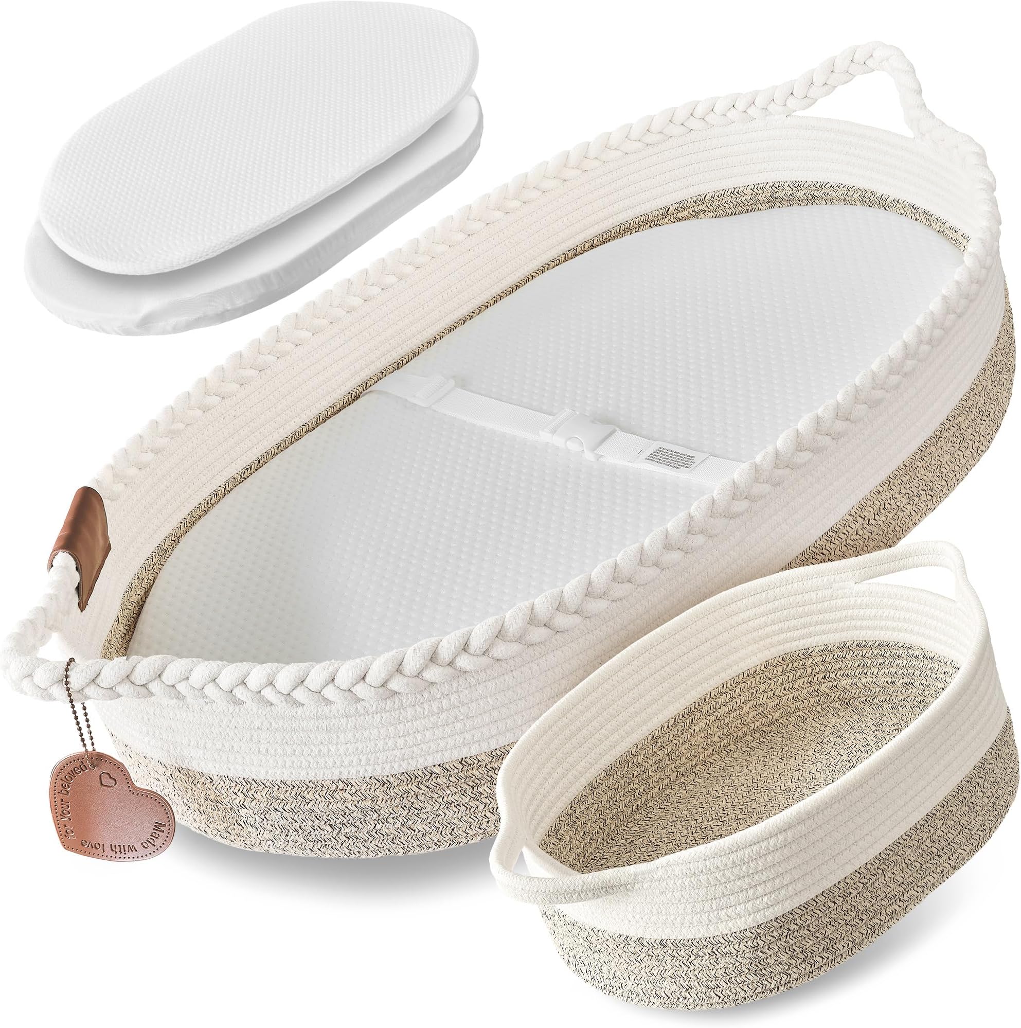 Amazon.com : XL Reinforced Baby Changing Basket Set w/Matching Diaper ...