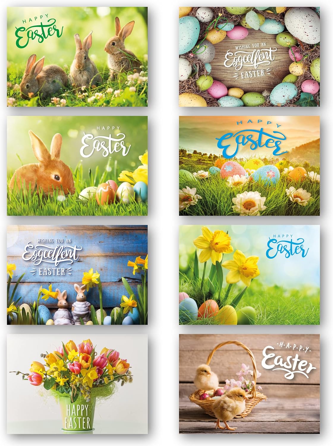 Easter Cards Pack of 8. Each Easter Card multipack has 8 different ...