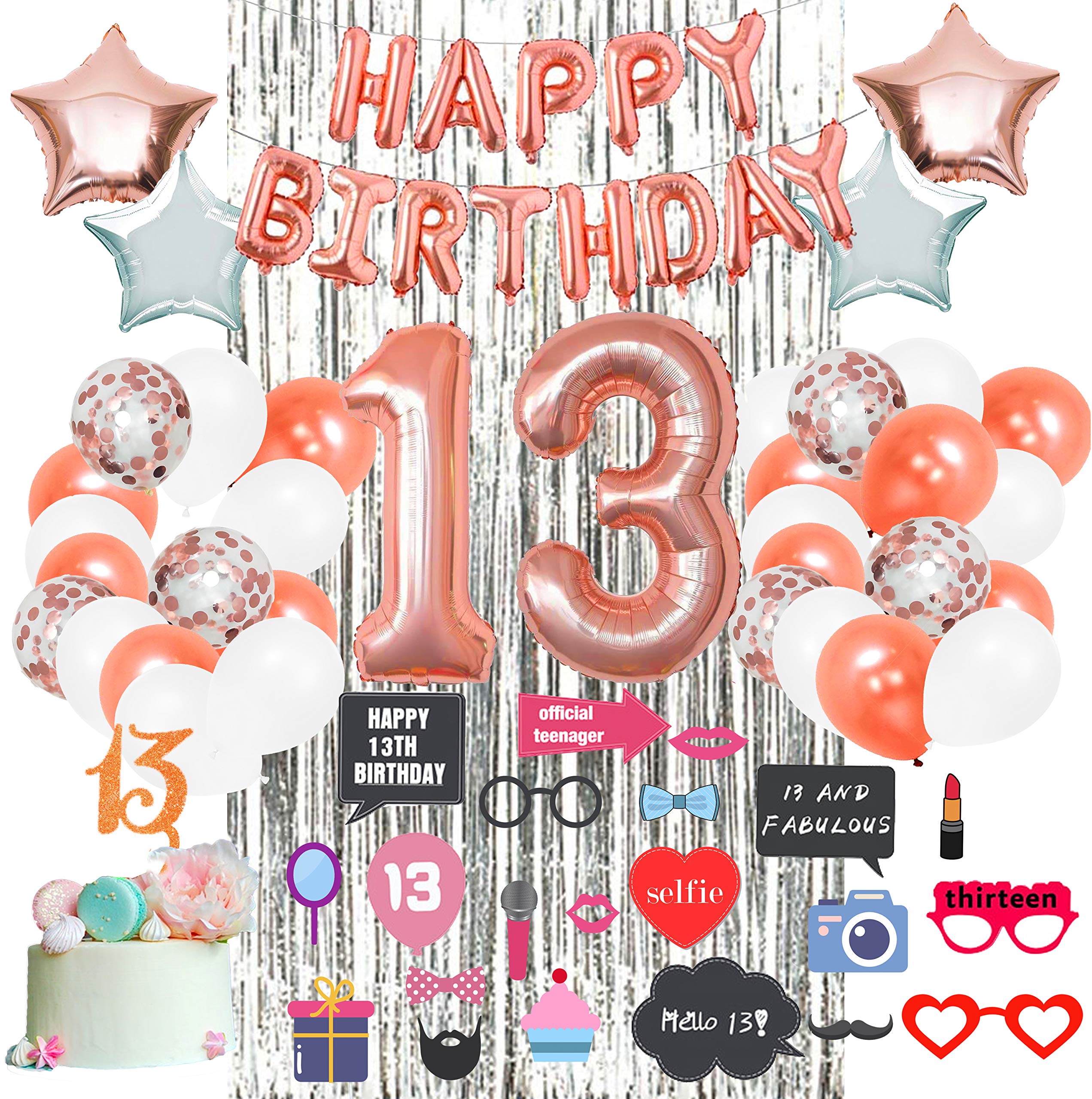 13th Birthday Decorations By Serene Selection Happy Birthday Banner ...