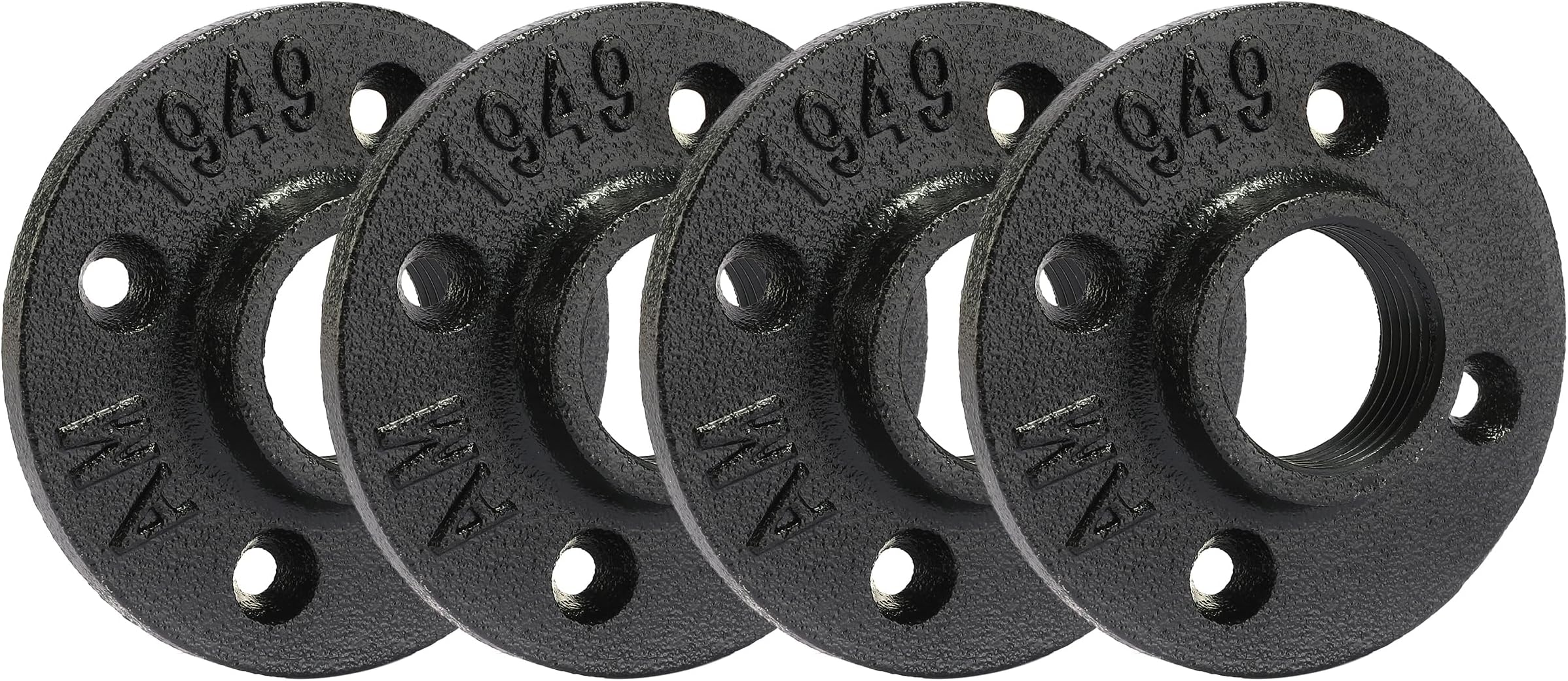 Industrial Pipe Floor Flange Fittings 3/4" Inch Black Iron Flanges 3/4 ...
