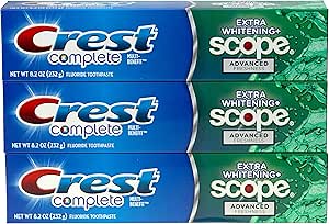 Crest Complete Toothpaste, Extra Whitening Scope Advanced Freshness ...