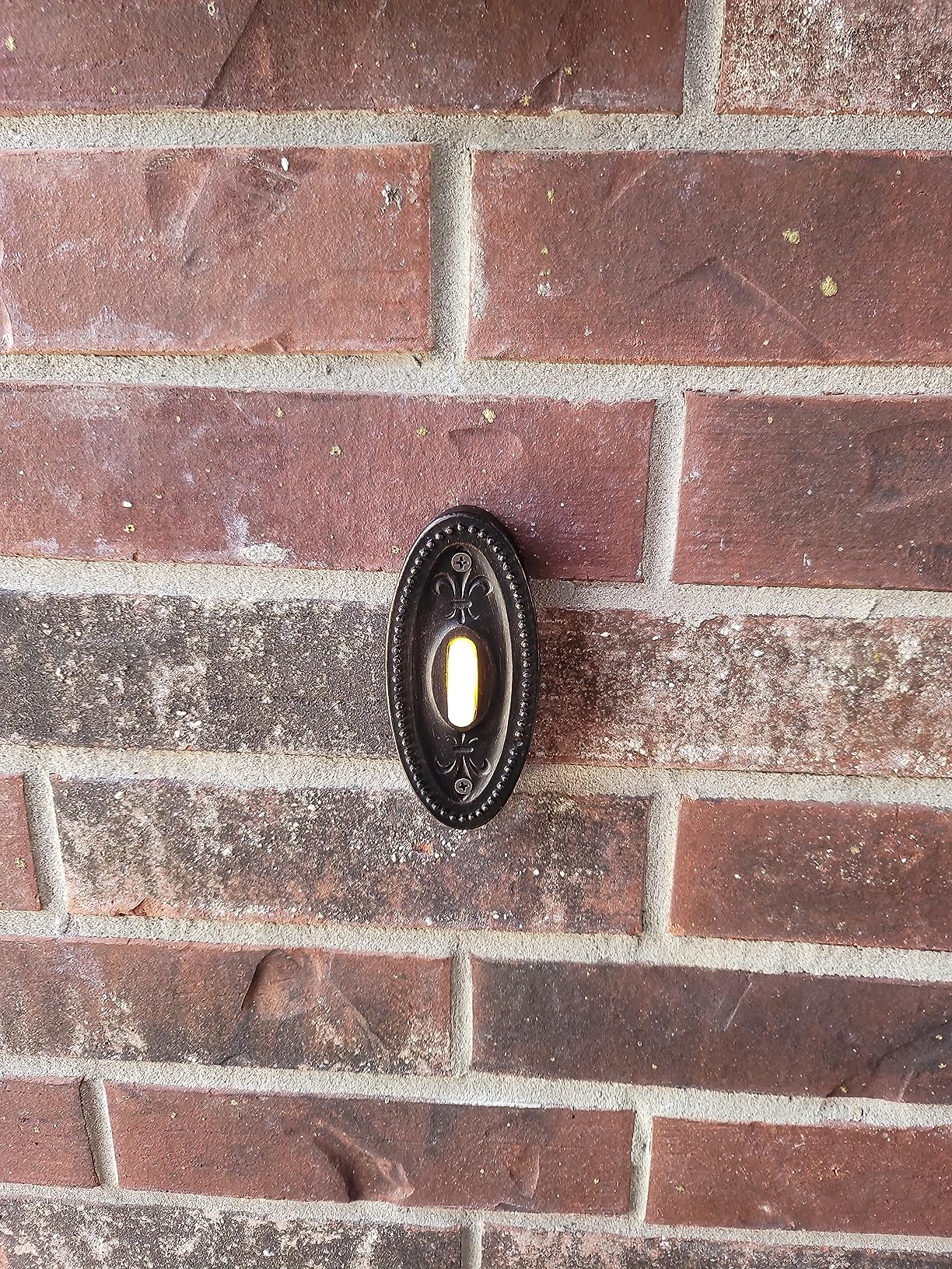 $7/mo - Finance HOMEnhancements Matte Black Traditional Oval Doorbell ...