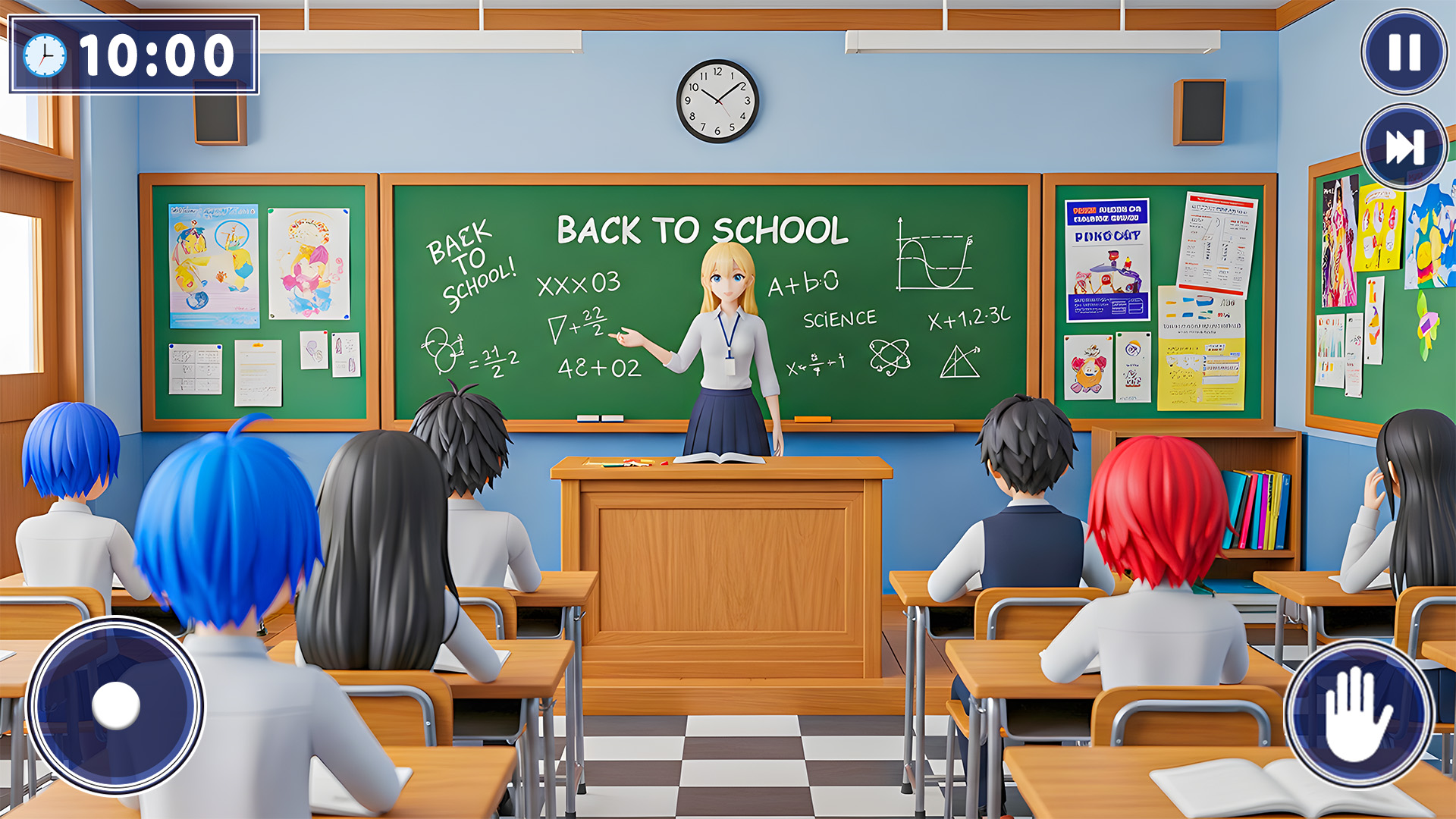 Anime Girl School Teacher Life Classroom Fun Virtual Teacher Girls ...
