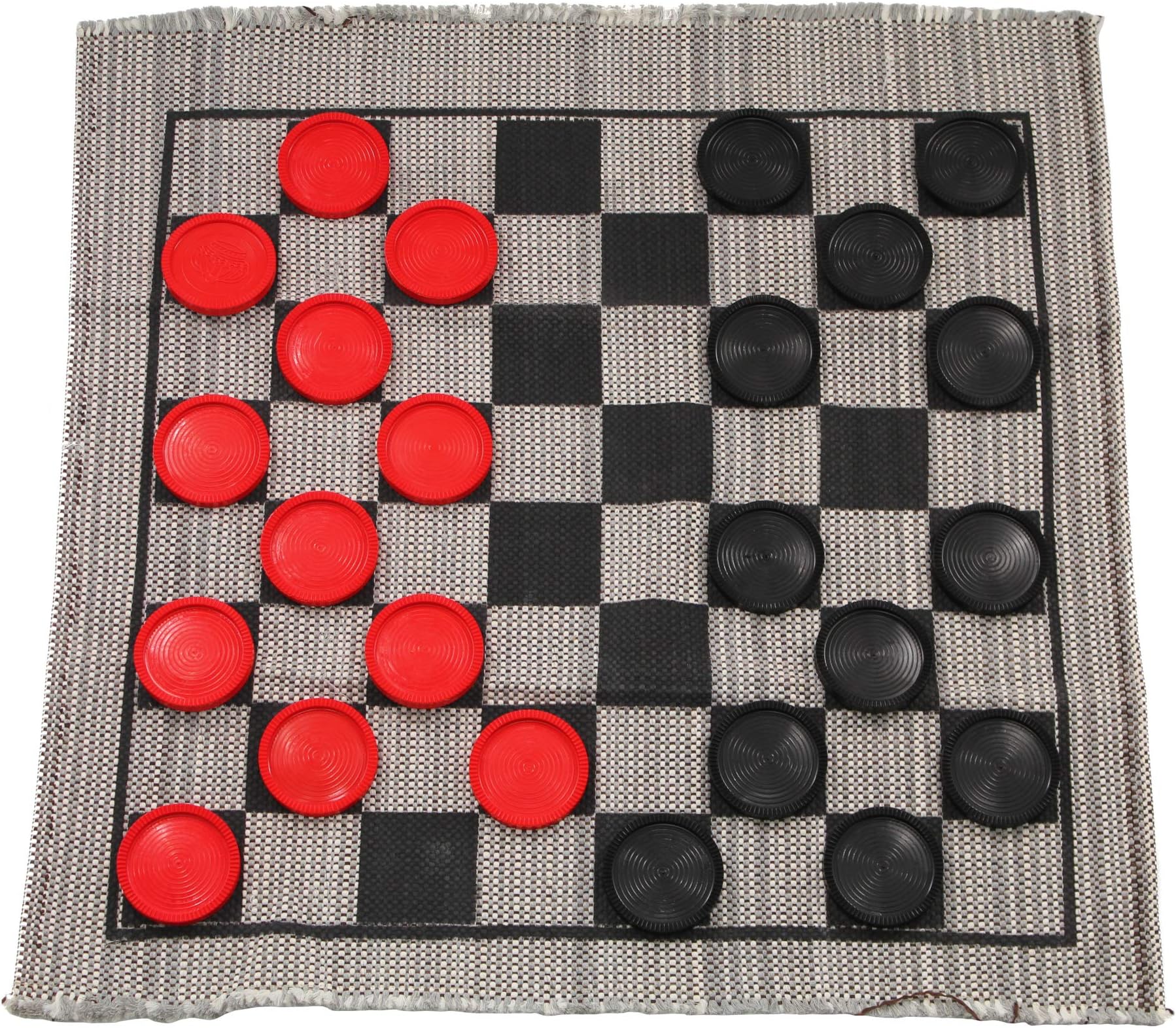 Amazon.com: Multiflex Designs Jumbo Checkers Rug Game, 3 Inch Diameter ...