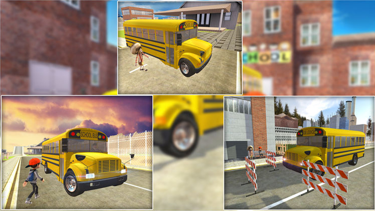 High School Crazy Bus Driving Simulator 3D: Kids Transport Simulator ...