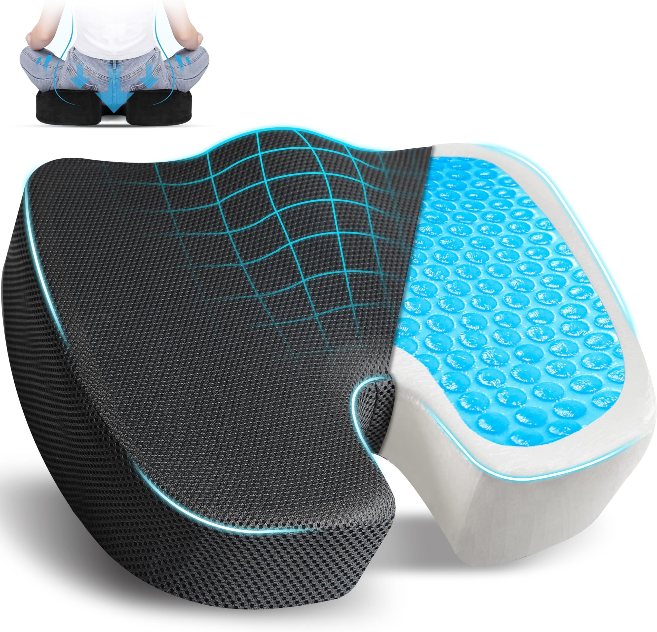 Live Your Eden - Seat Cushion - Cooling Gel-Enhanced Topper ...