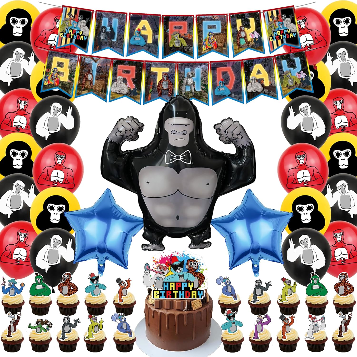 Amazon.com: VR Game Birthday Decorations, Video Game Party Suplies Game ...