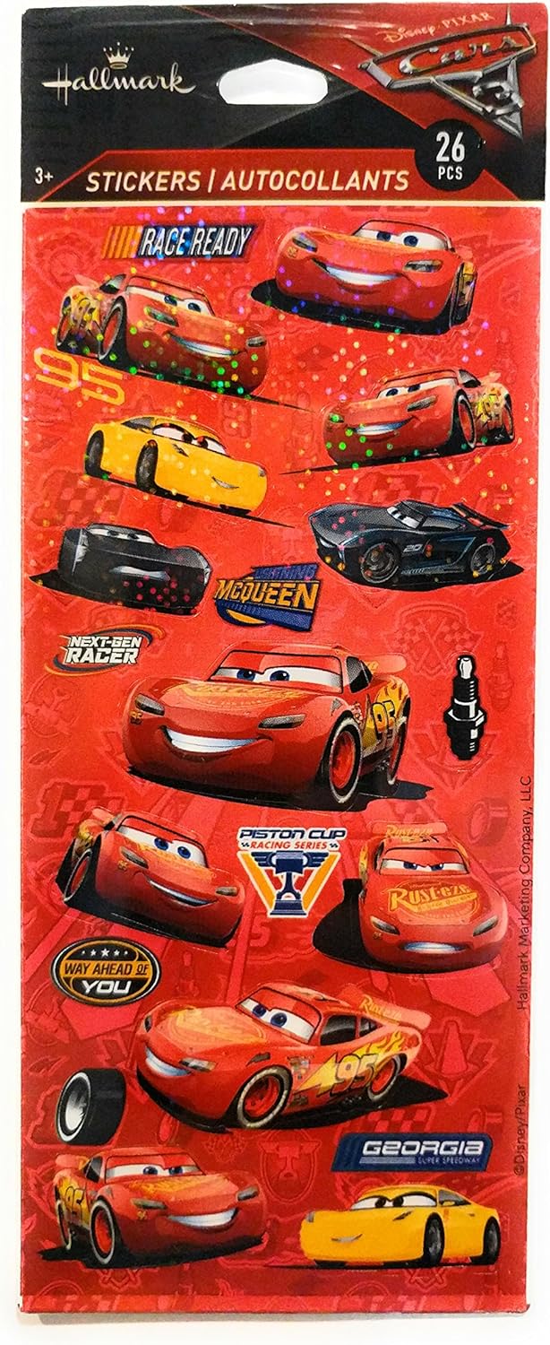 Amazon.com: Disney Cars 3 Stickers - 2 Sheets - 26 Stickers : Arts ...
