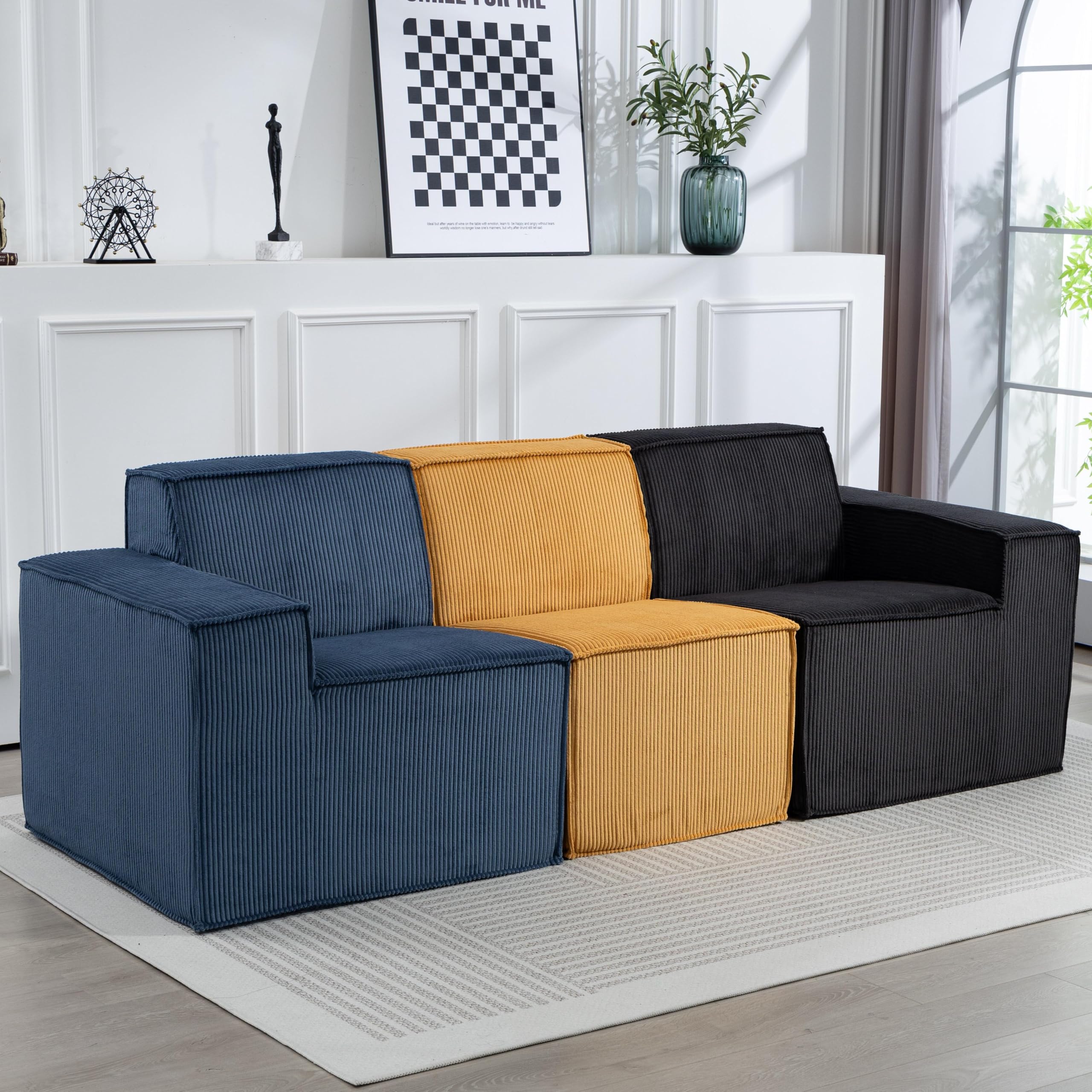 Amazon.com: Linyuanwai Modern Sectional Sofa Couch, Memory Foam Modular ...