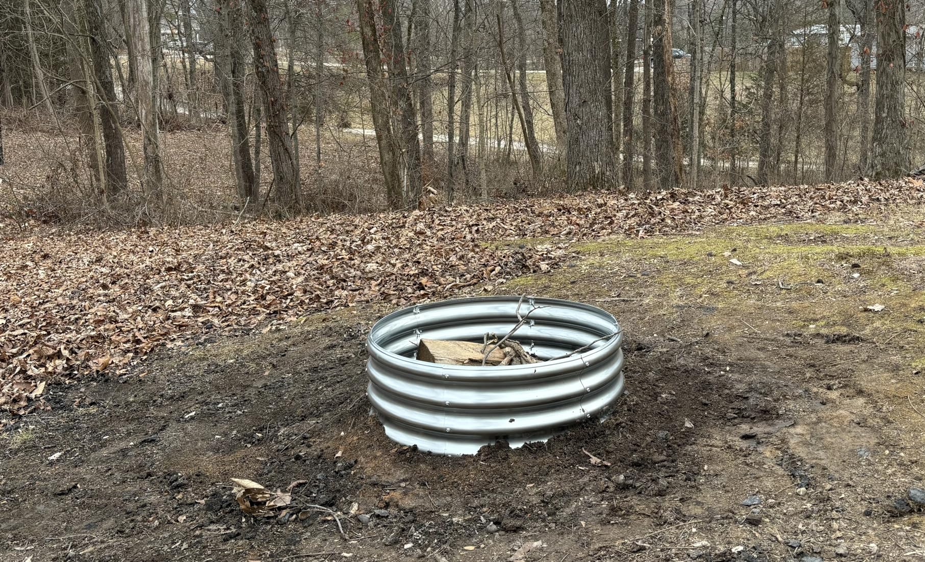 Amazon.com : Camp Fire Ring Pit, Large Round Galvanized Steel Fire Pit ...